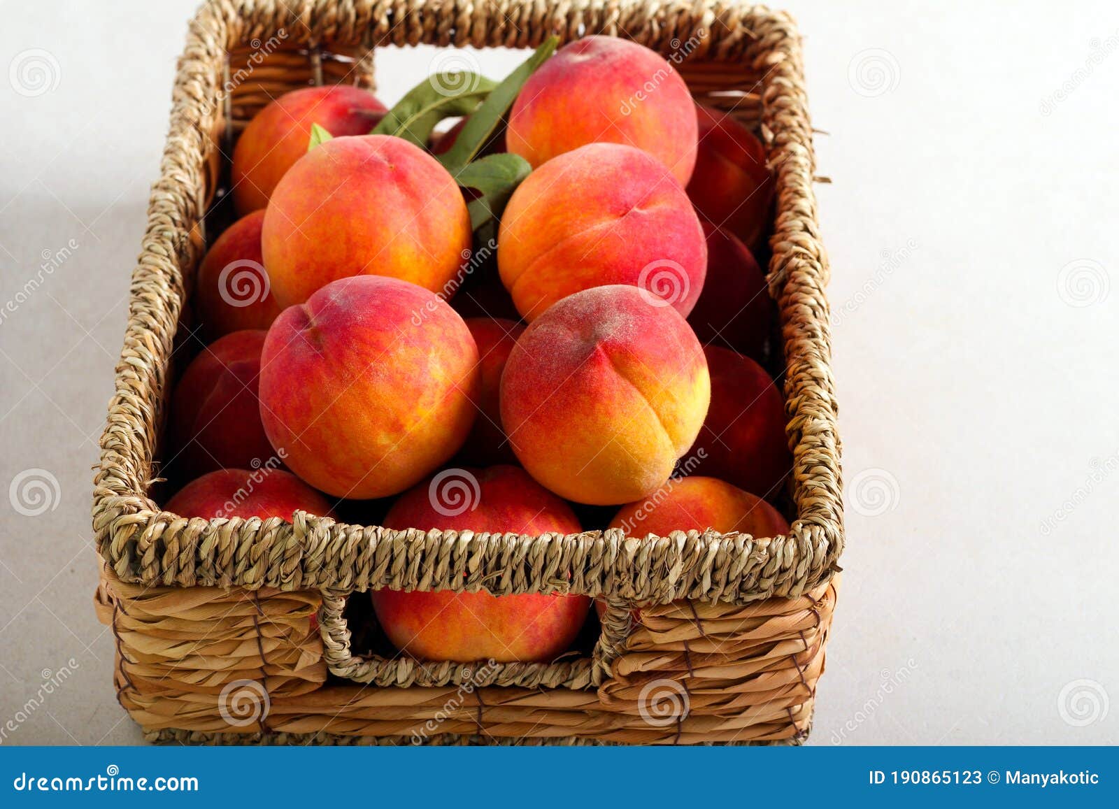 Fresh peaches stock image. Image of organic, peach, basket - 190865123