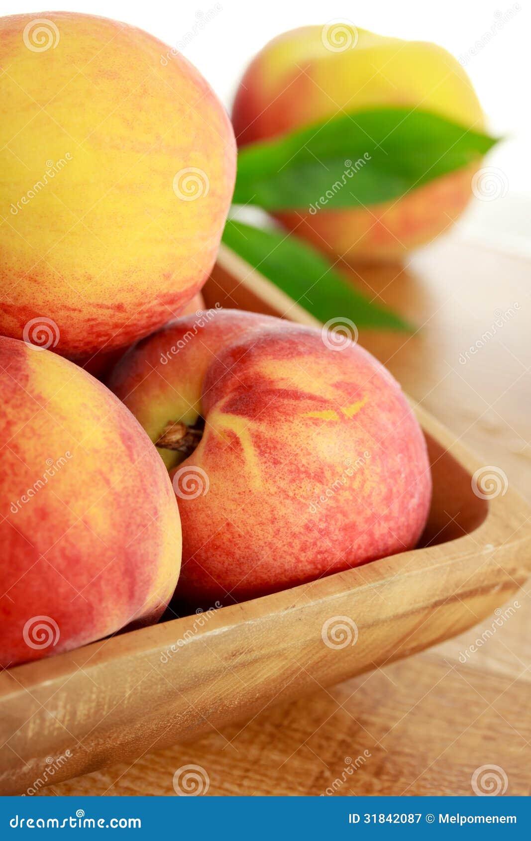 Fresh Peaches stock image. Image of stack, fruits, green - 31842087