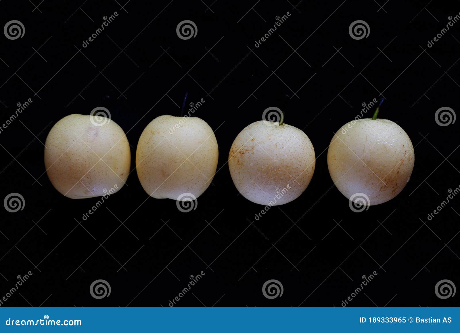 Fresh Pear Fruit with Black Background with Black Background Stock ...