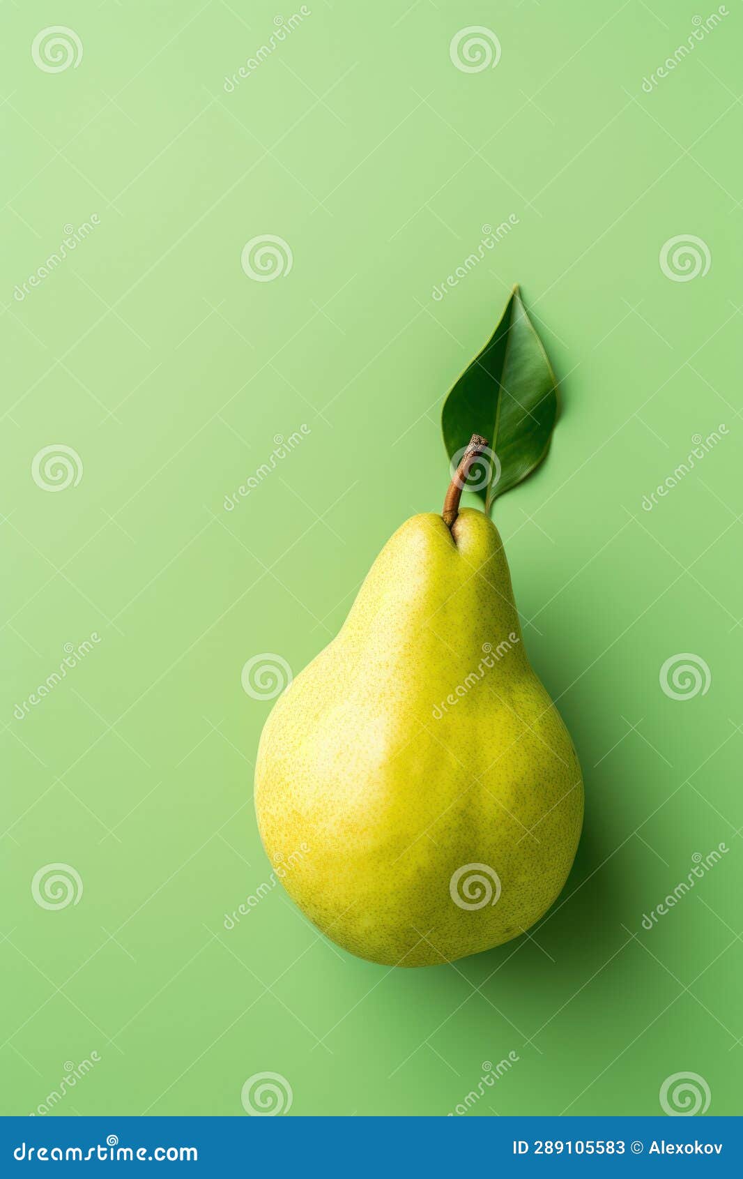 Fresh Pear on Green Background AI Generated Stock Illustration ...