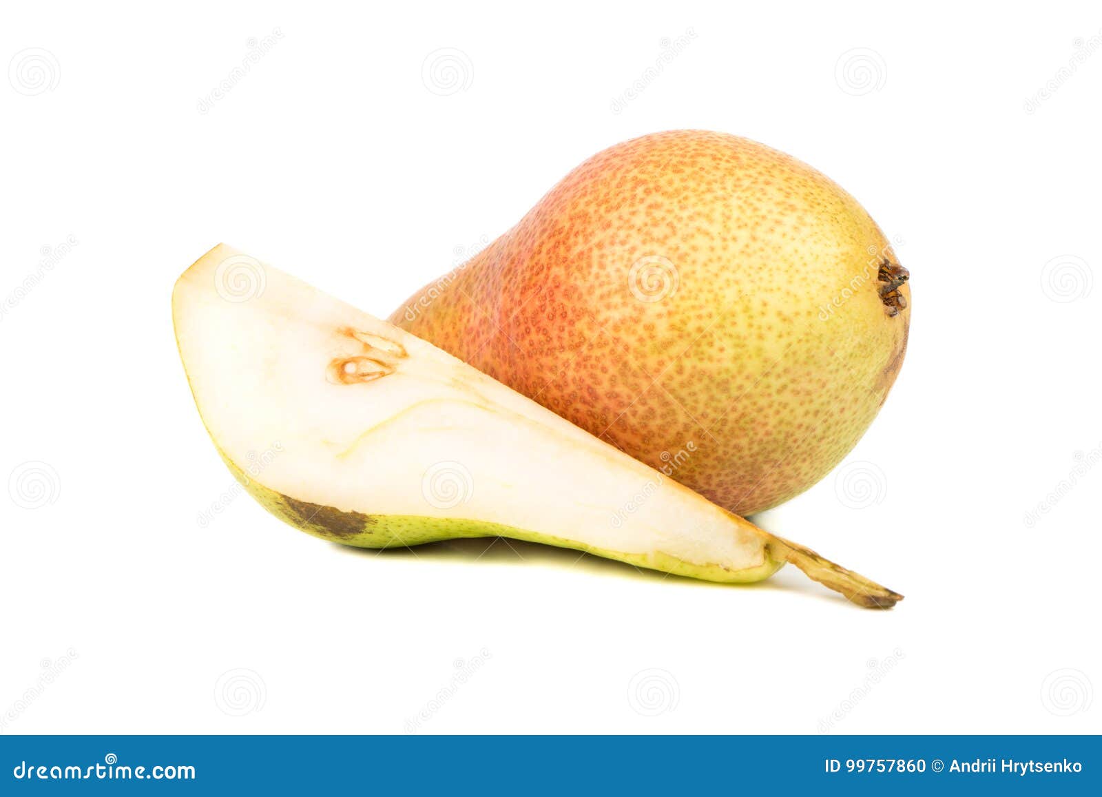 Pear with slice stock photo. Image of dessert, freshness - 99757860