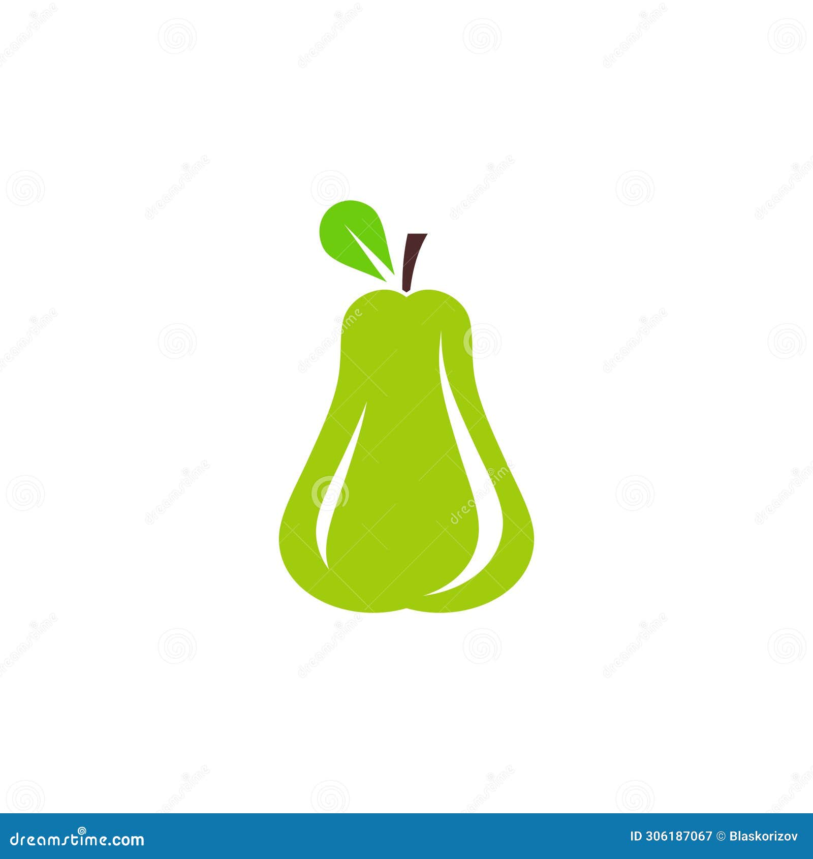 Fresh Pear Logo Vector Icon Clipart Design Stock Illustration ...