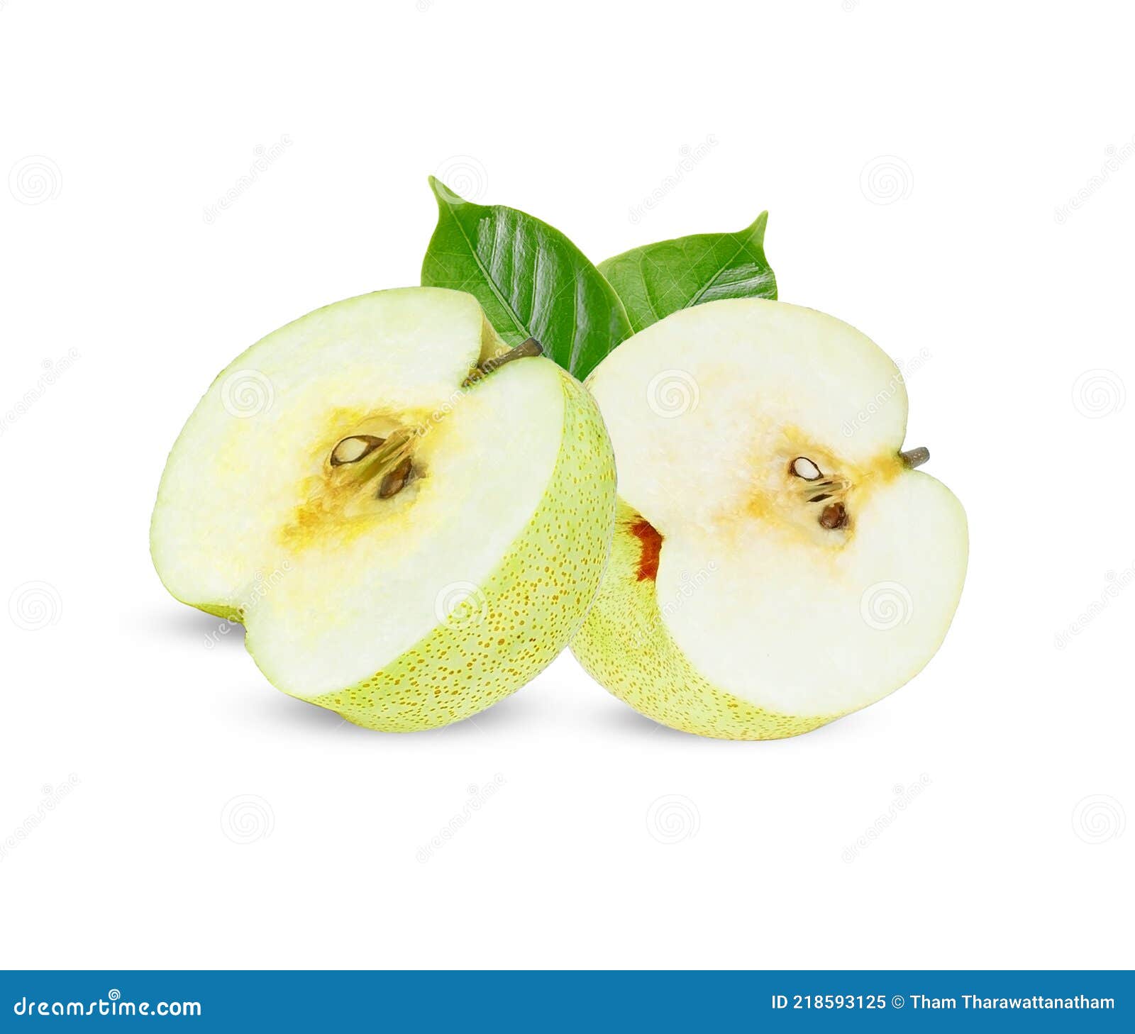 Fresh Pears Isolated on White Background Stock Image - Image of ...