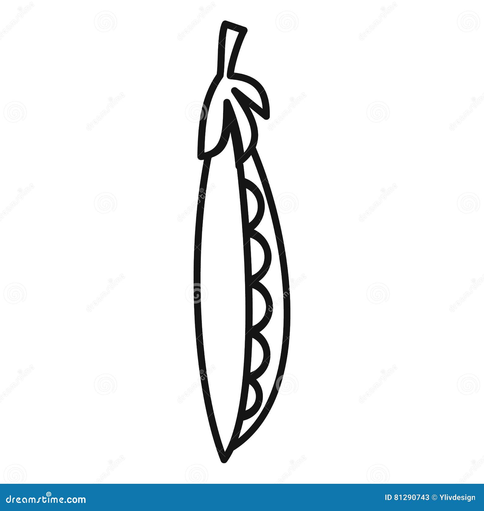 Fresh Peas Icon, Outline Style Stock Vector - Illustration of icon ...