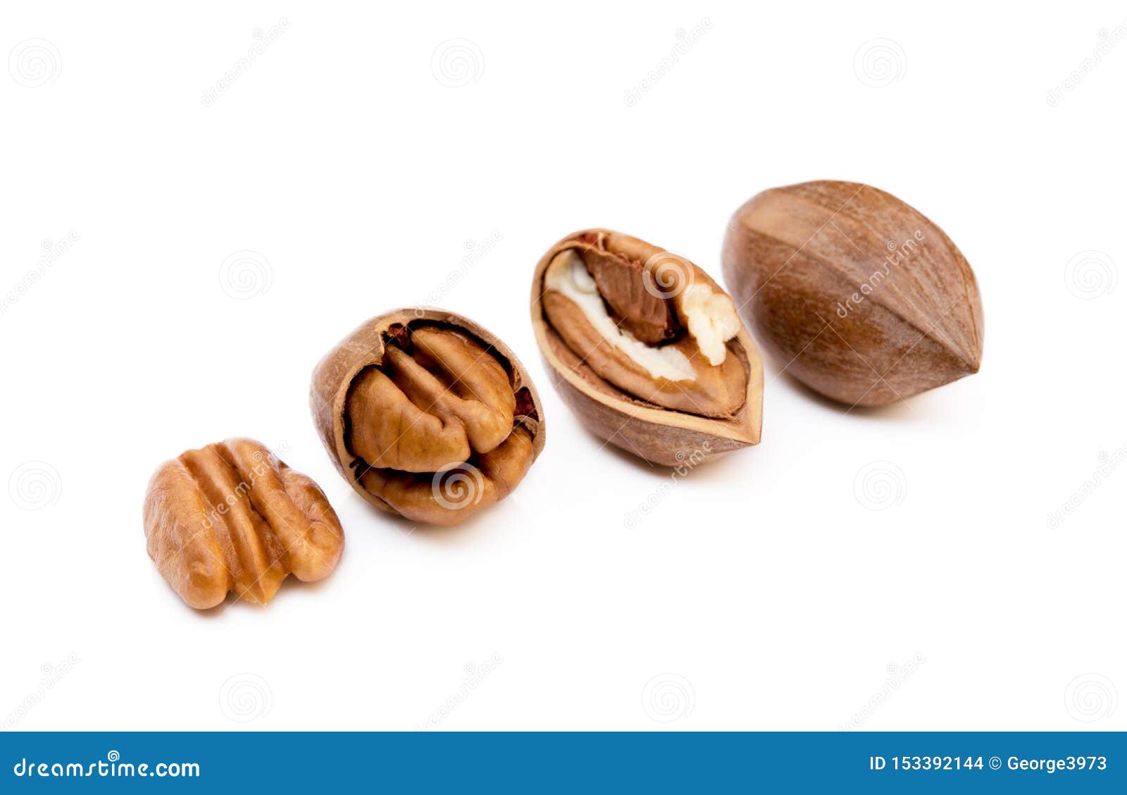 Fresh pecan nuts stock photo. Image of peeled, organic - 153392144