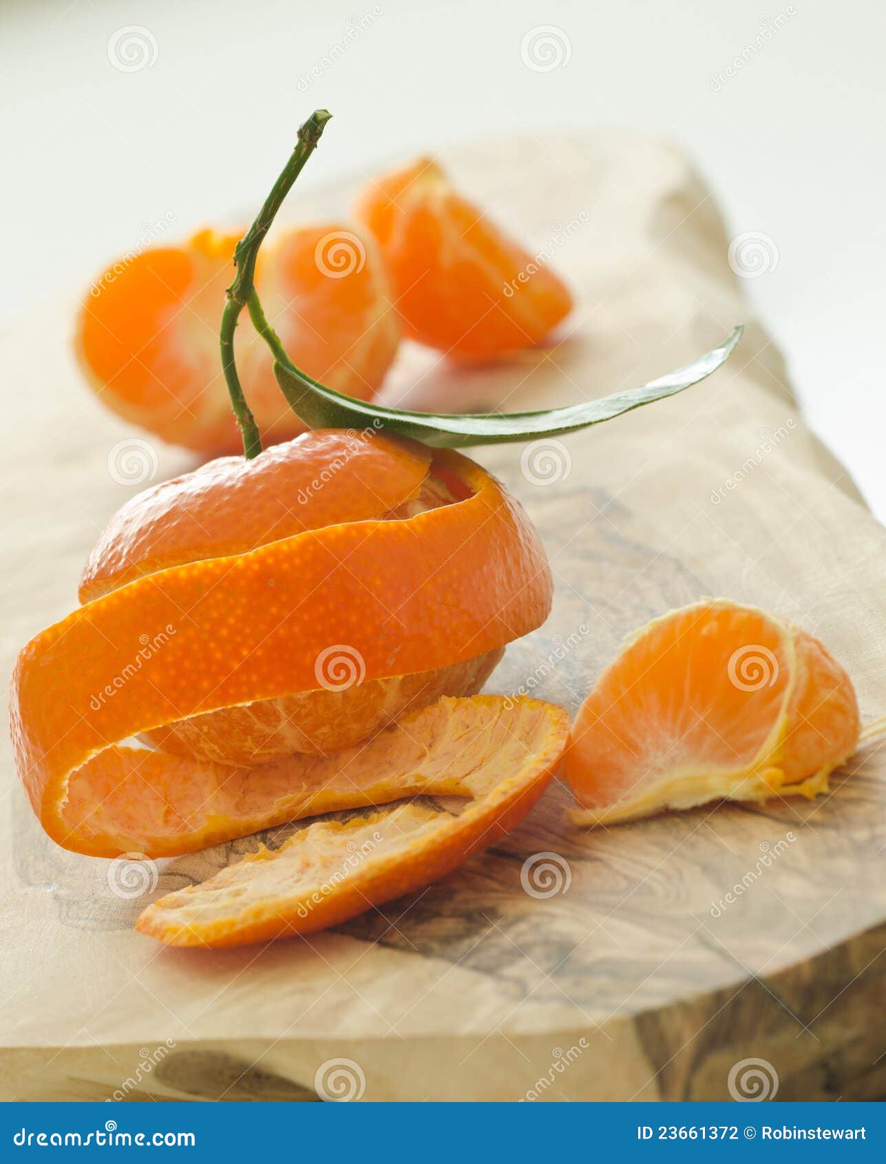 Fresh peeled clementines stock photo. Image of nutrition - 23661372