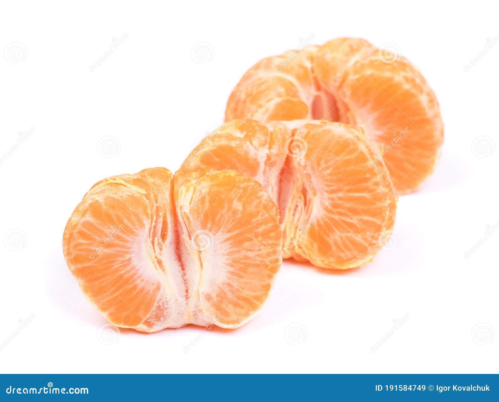 Fresh Peeled Mandarin Isolated Stock Image - Image of diet, peeled ...