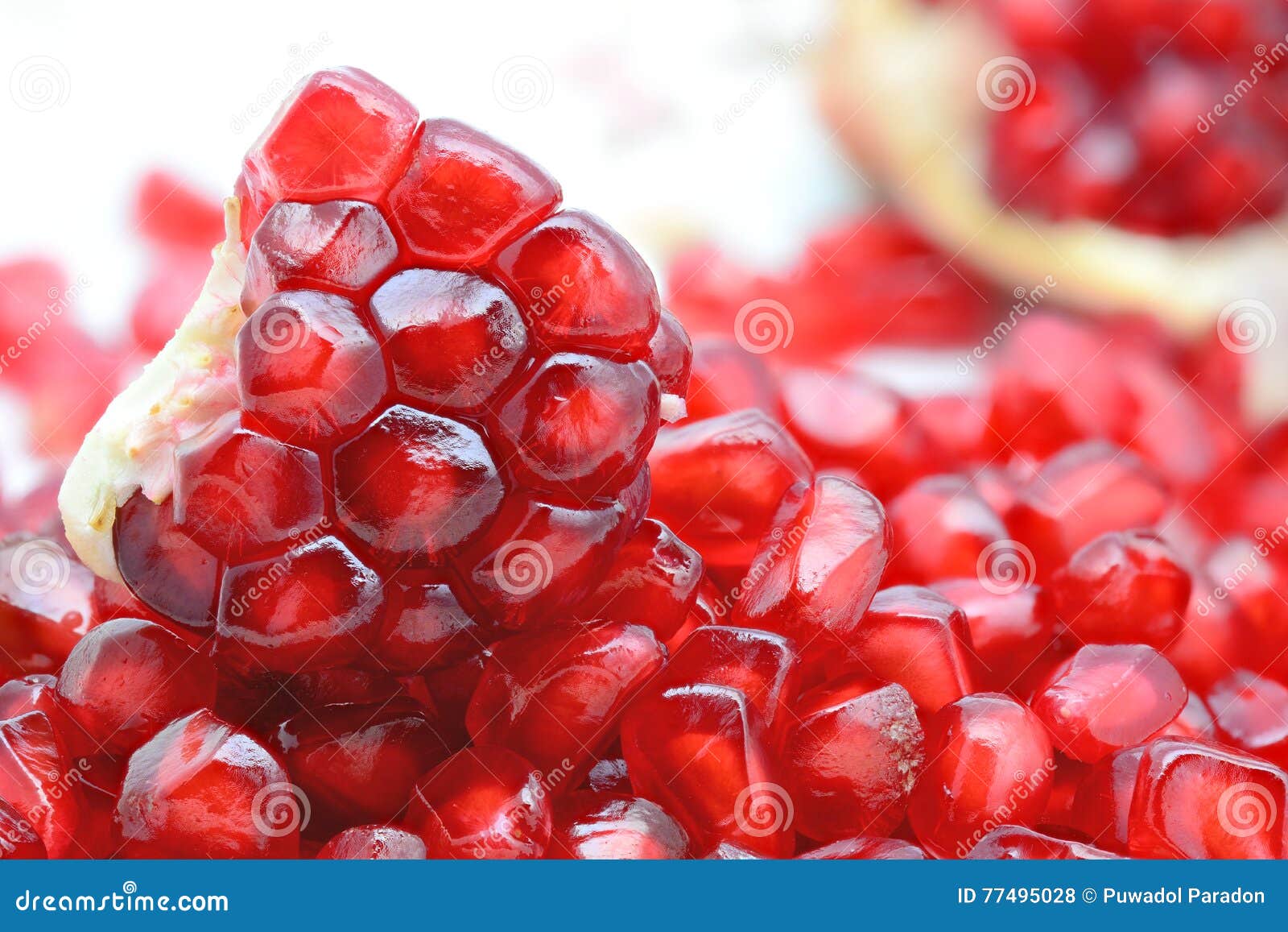 Fresh Peeled Pomegranates and Pomegranate Seeds Stock Photo - Image of ...