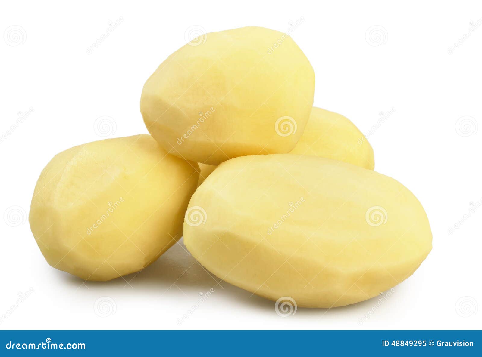 Fresh peeled potatoes stock image. Image of organic, youthful - 48849295