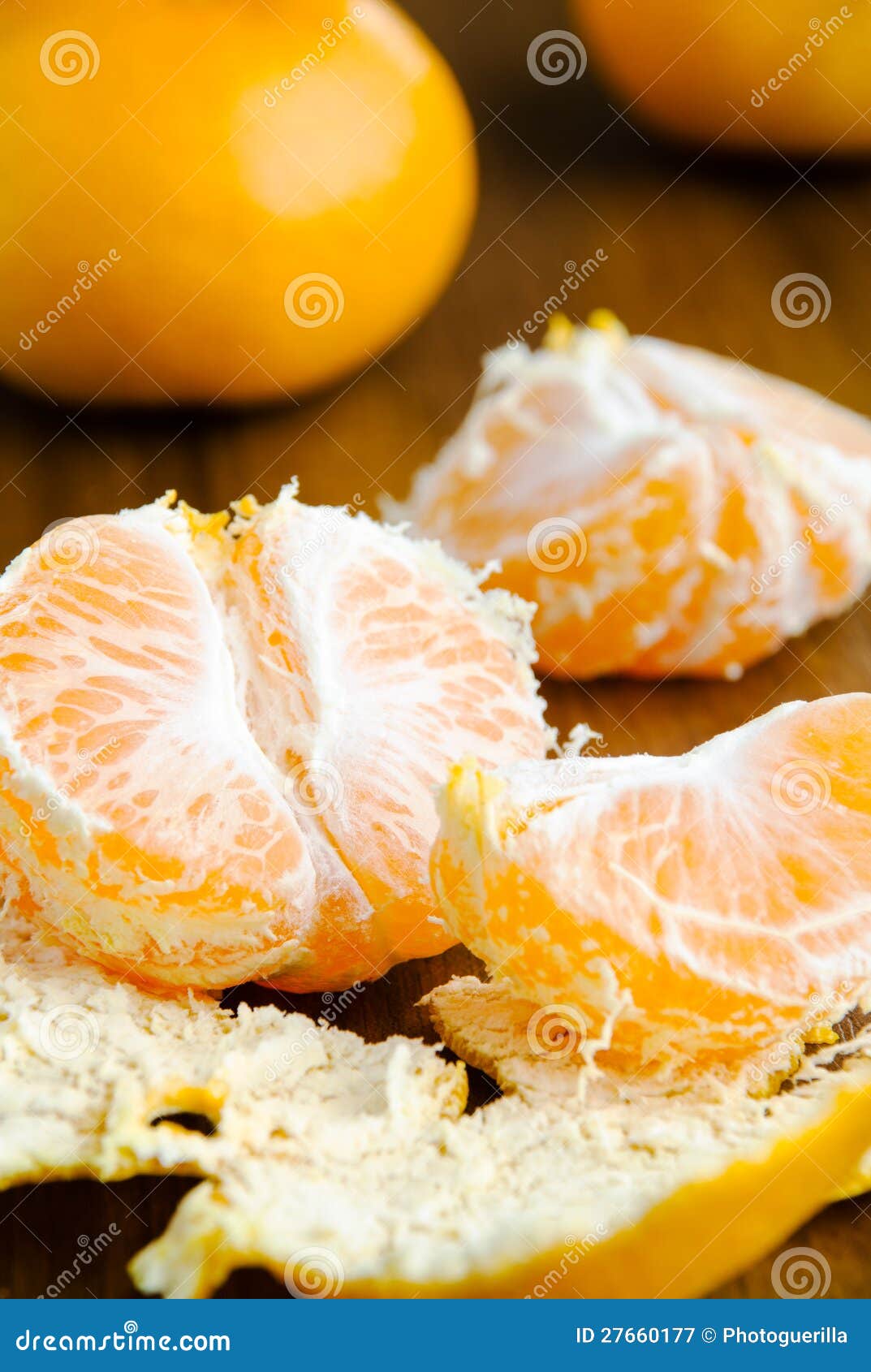 Fresh peeled tangerine stock image. Image of meal, healthy - 27660177