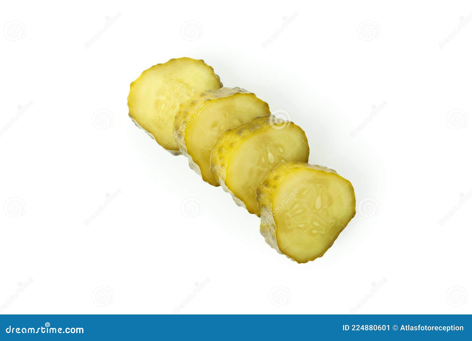 Fresh Pickle Slices Isolated on White Background Stock Image - Image of ...