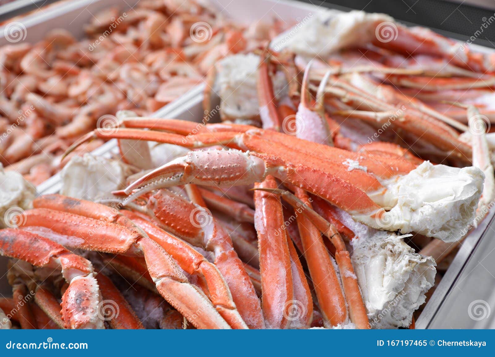 Fresh Pieces of Crabs on Display Stock Image - Image of healthy, marine ...