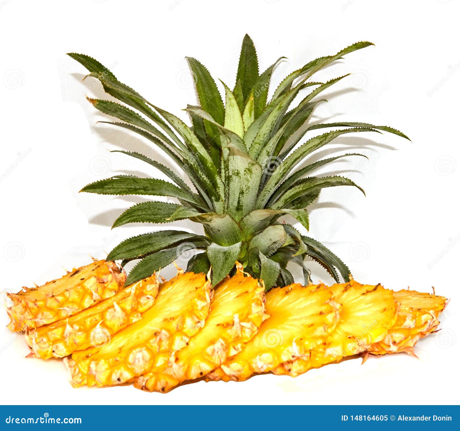 Fresh pineapple sliced stock image. Image of organic - 148164605