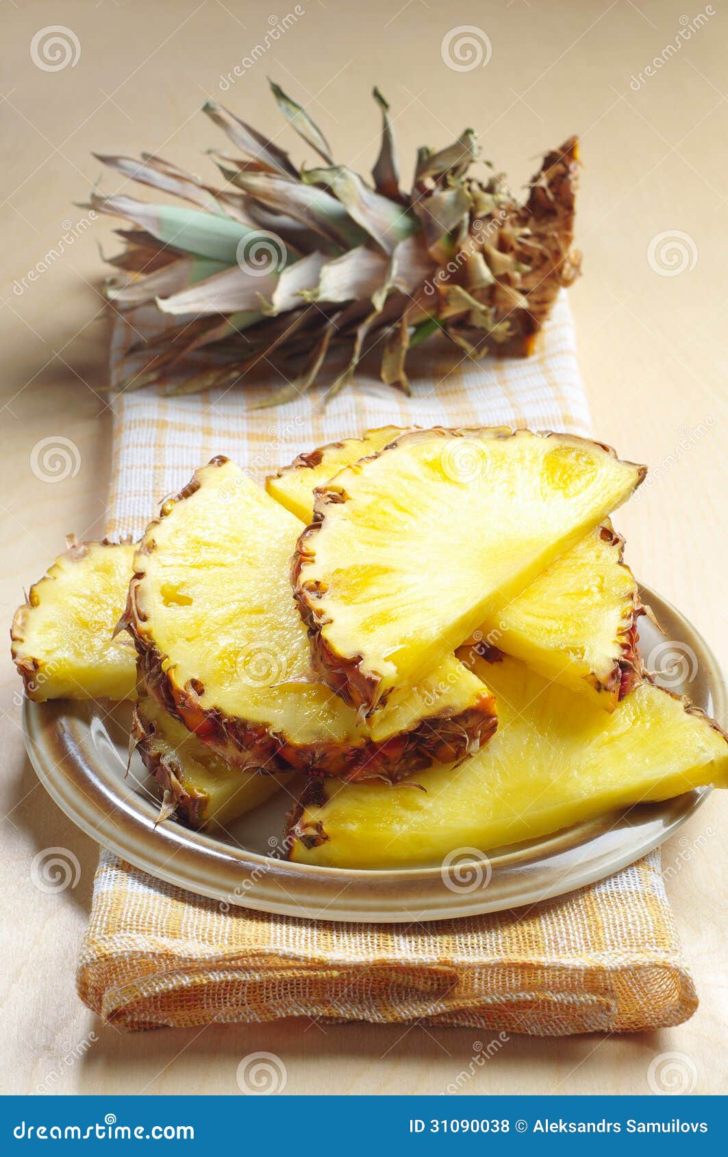 Fresh pineapple slices stock photo. Image of dessert - 31090038