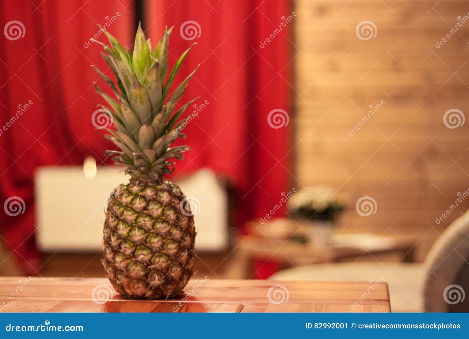 Fresh Pineapple On Table Picture. Image: 82992001