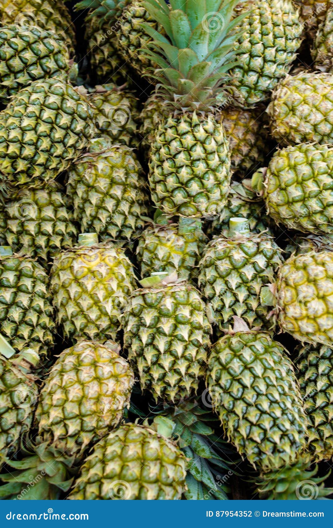 Fresh Pineapples Background Stock Photo - Image of diet, freshness ...