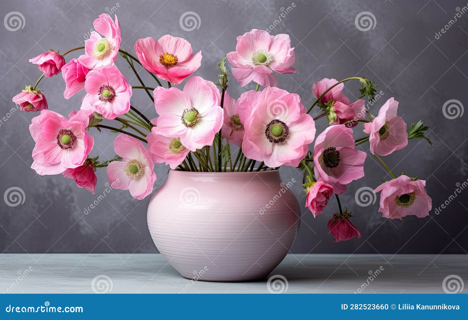 Fresh Pink Buttercup ( Ranunculus) Bouquet. Created with Generative AI ...