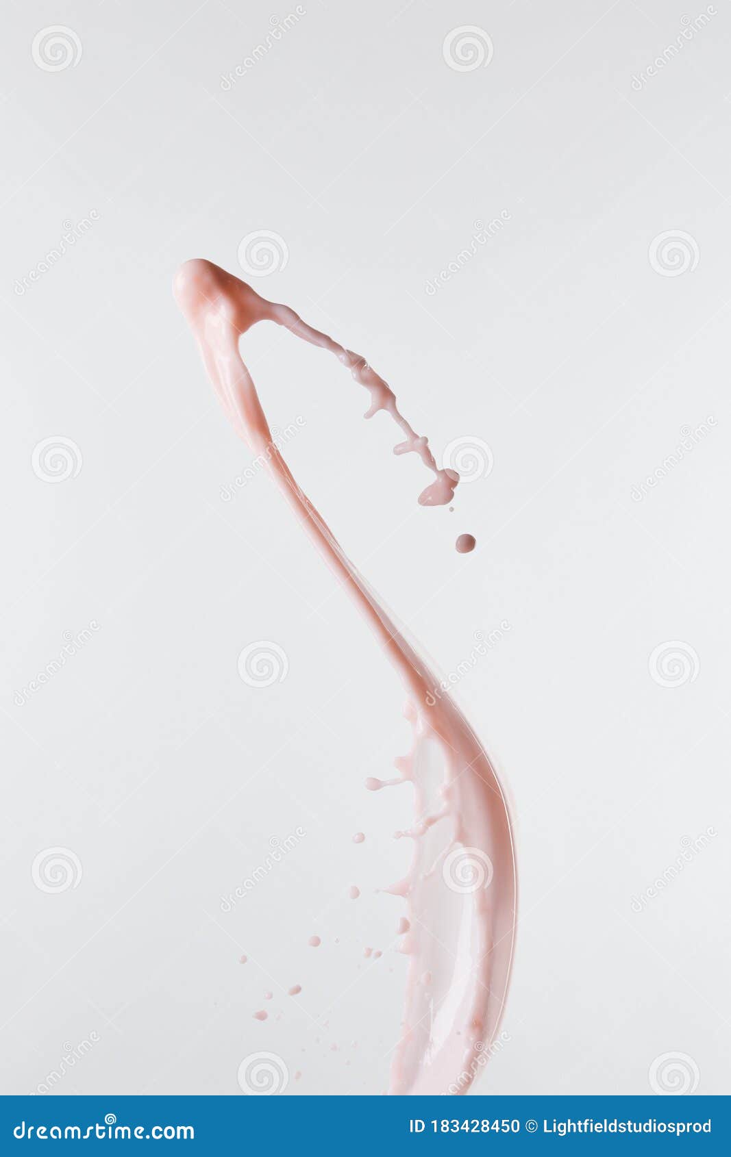 Fresh Pink Milk Splash with Drops Stock Photo - Image of natural, pink ...