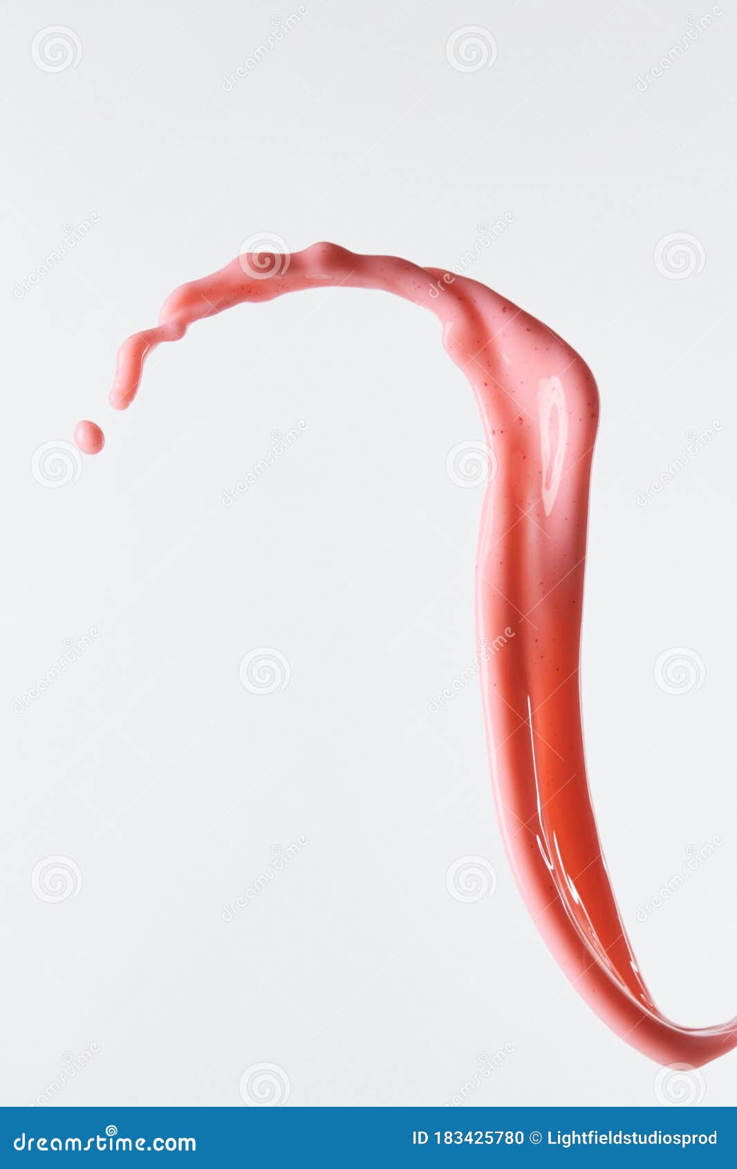 Fresh Pink Milk Splash Isolated on Stock Photo - Image of natural ...