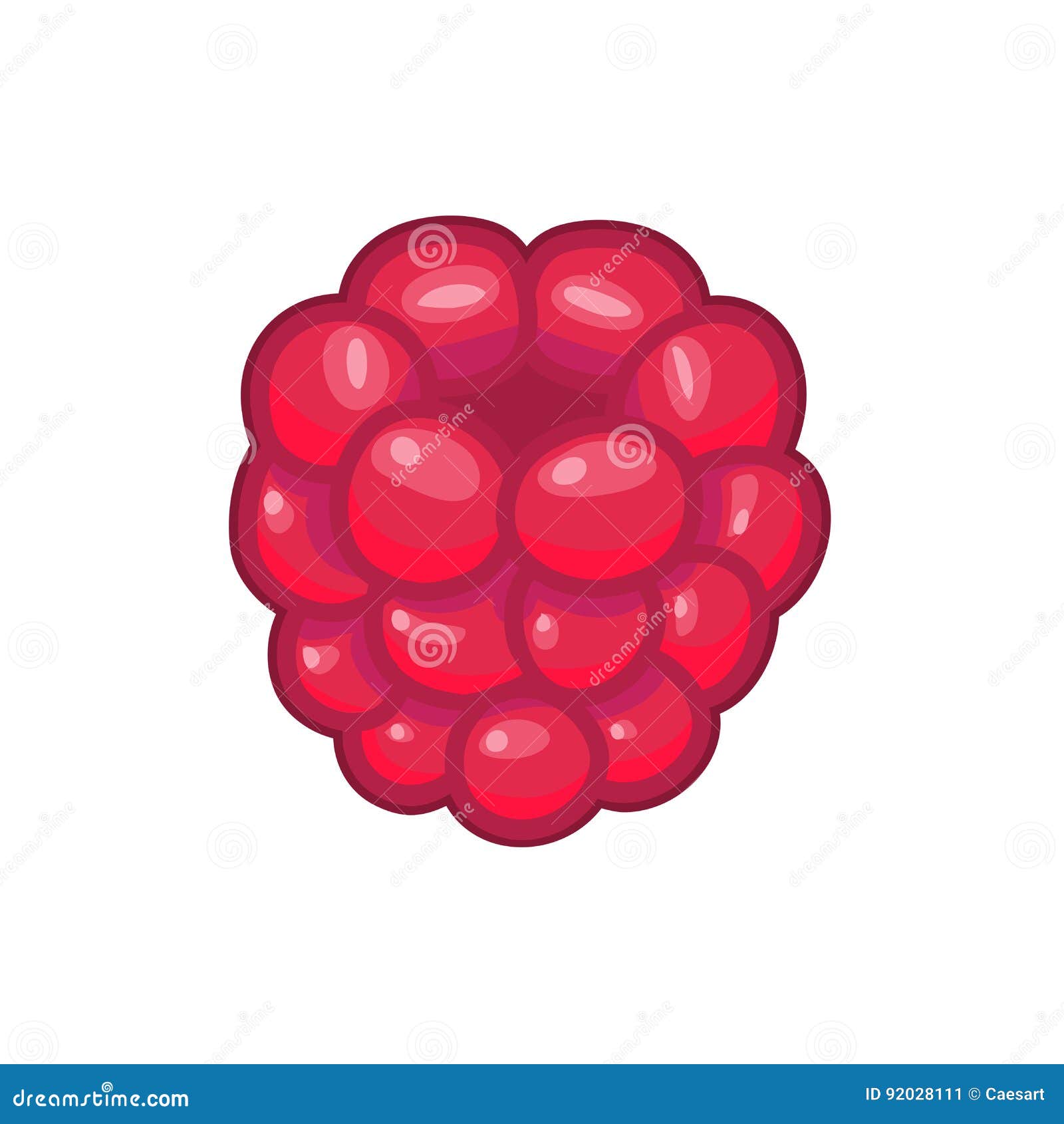Fresh Pink Raspberry Vector Stock Vector - Illustration of organic ...