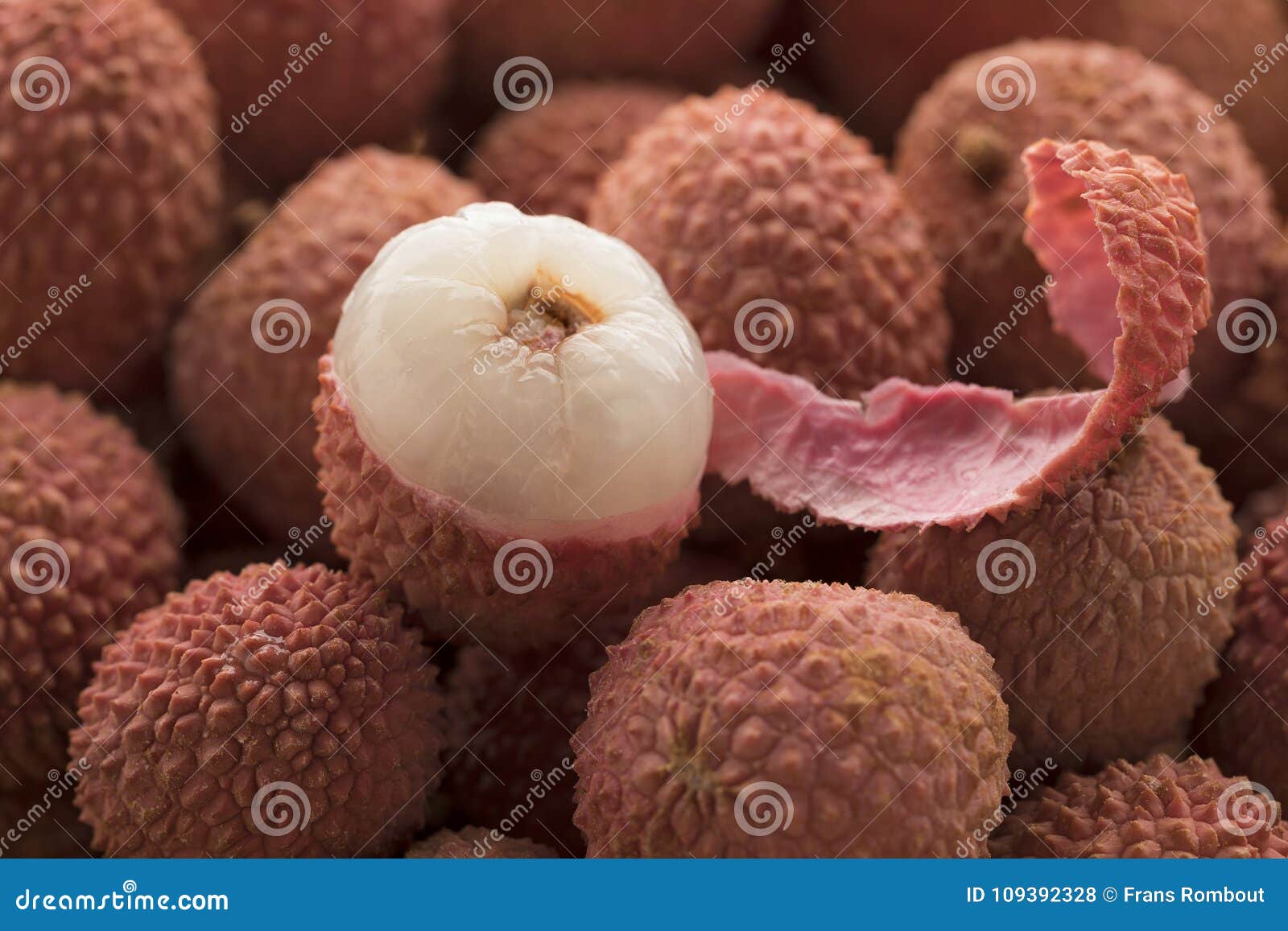 Fresh ripe Lychees stock photo. Image of healthy, skin - 109392328