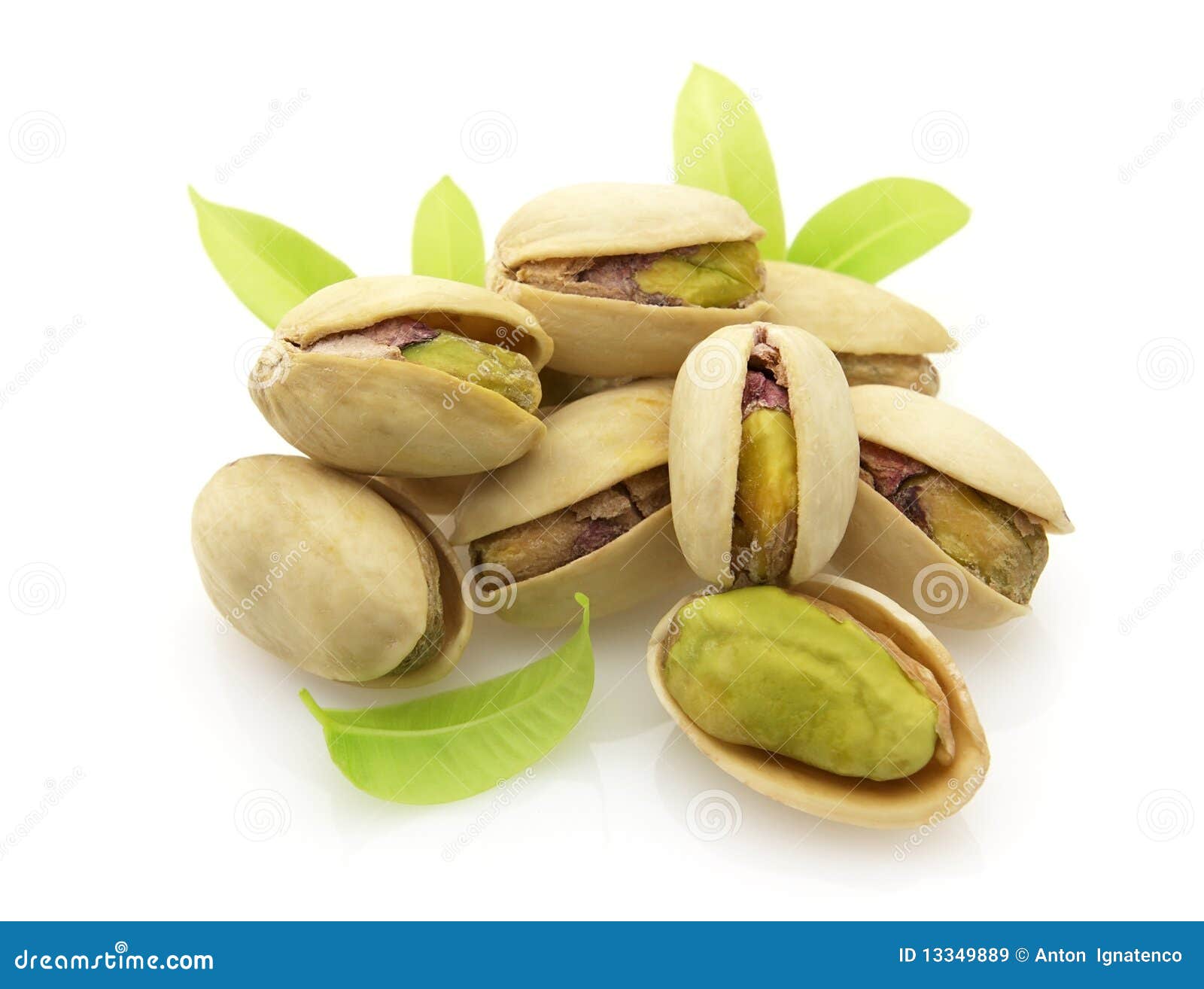 Fresh pistachio stock image. Image of closeup, white - 13349889