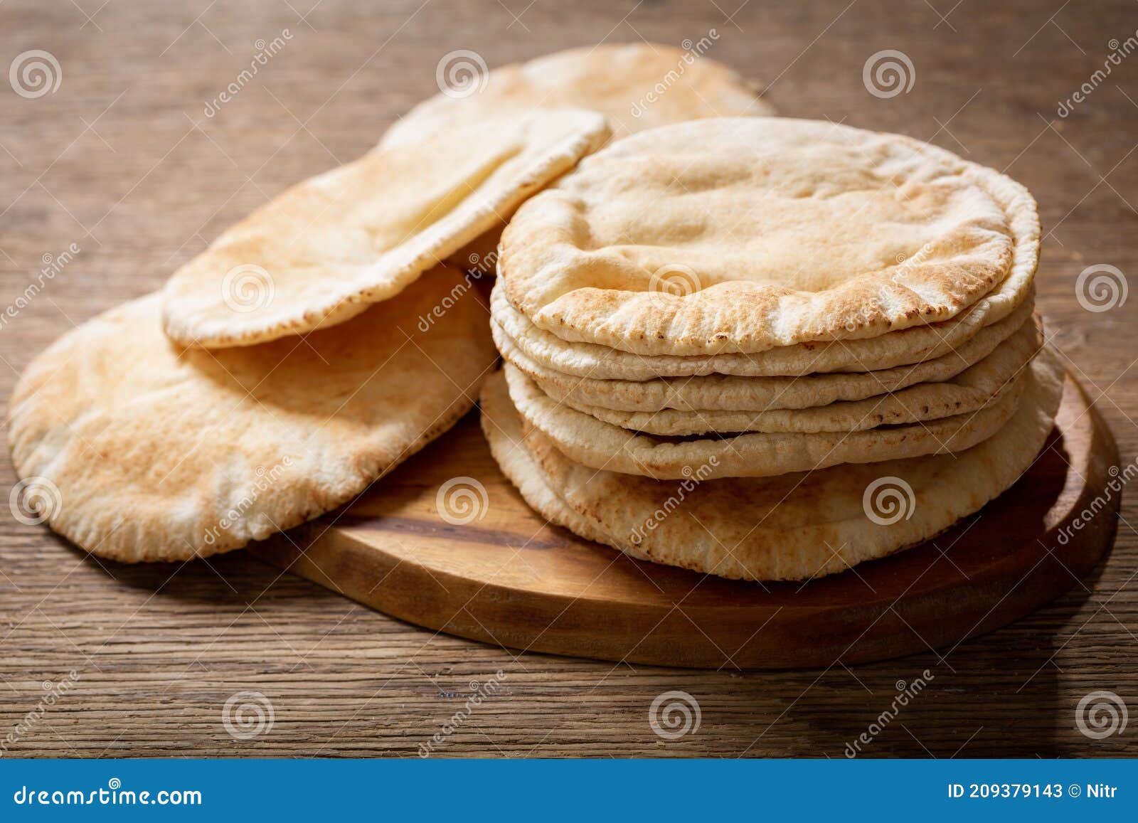 Fresh Pita On A Stone Table.. Still Life Of Food. Georgian Cuisine ...