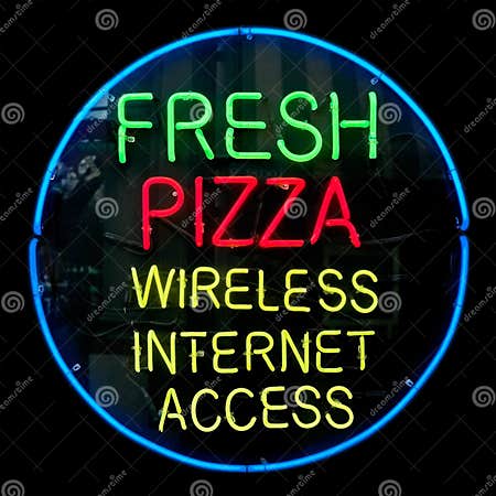 Fresh Pizza stock photo. Image of advertisement, sign - 1759610