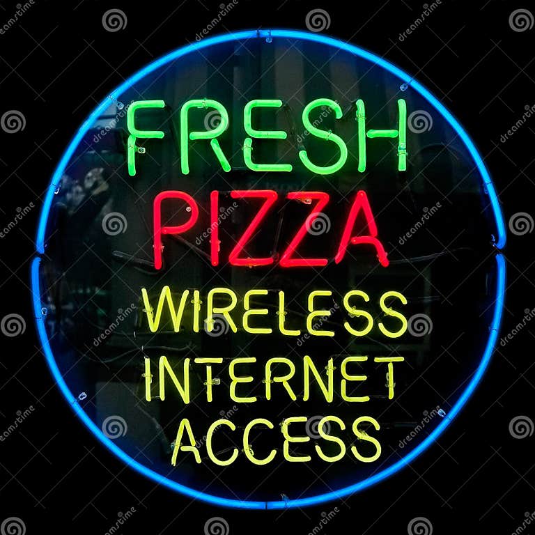 Fresh Pizza stock photo. Image of advertisement, sign - 1759610