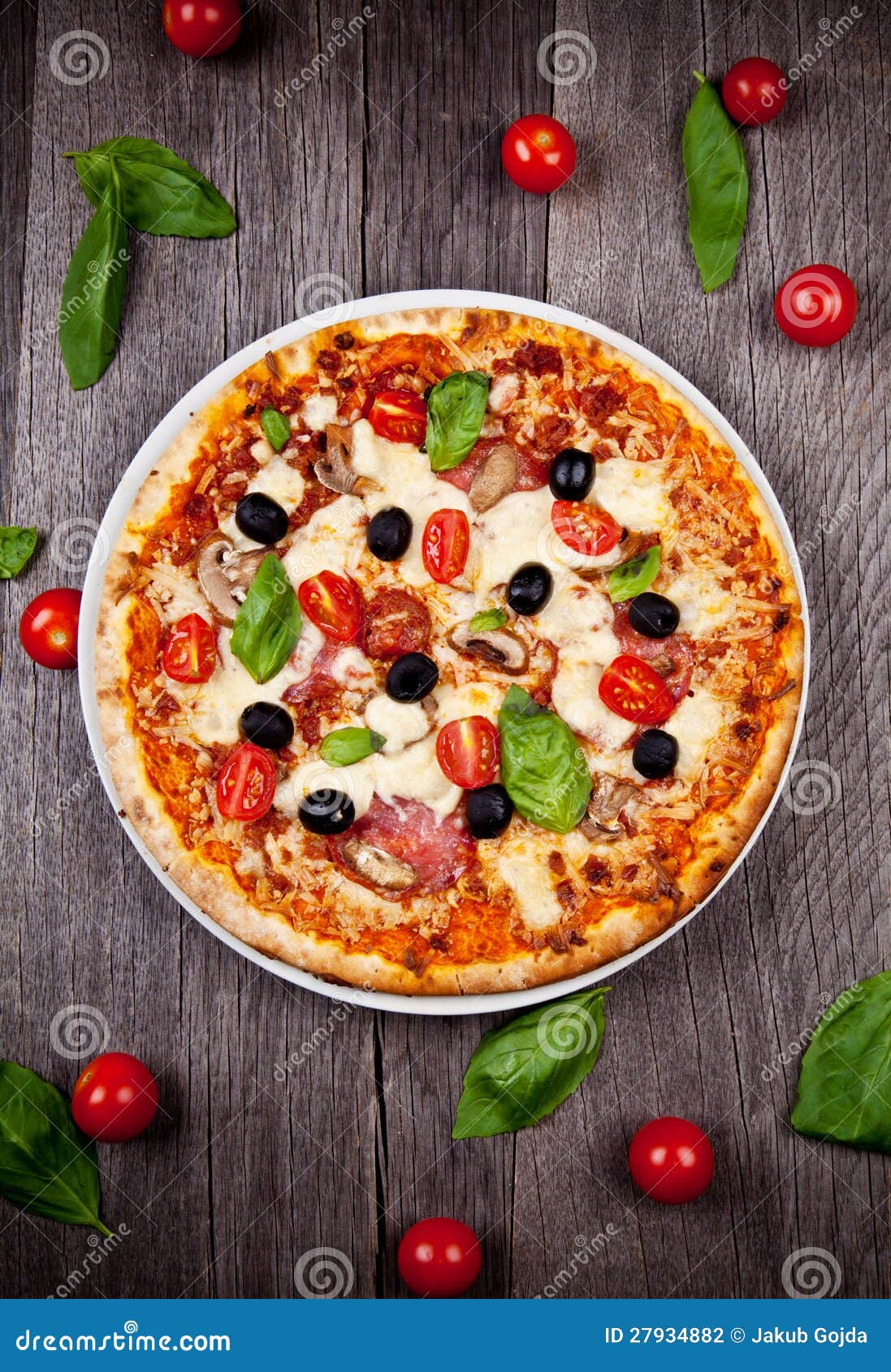 Fresh pizza stock photo. Image of vegetable, fresh, pizza - 27934882