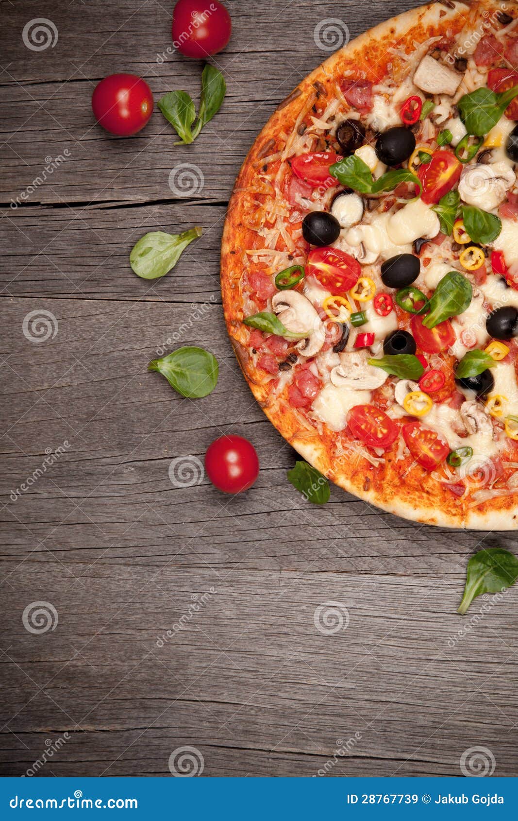 Fresh pizza stock image. Image of traditional, board - 28767739