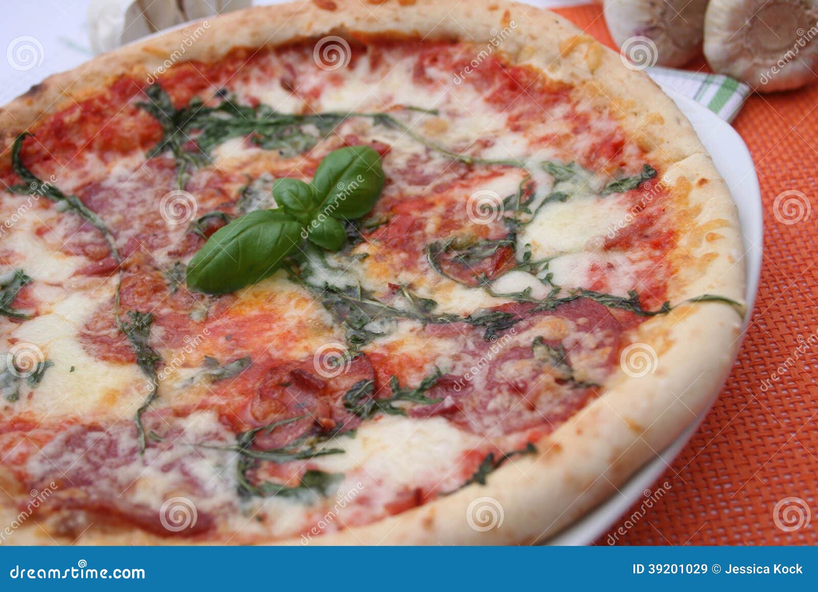 Fresh pizza stock image. Image of dinner, italian, freshness - 39201029