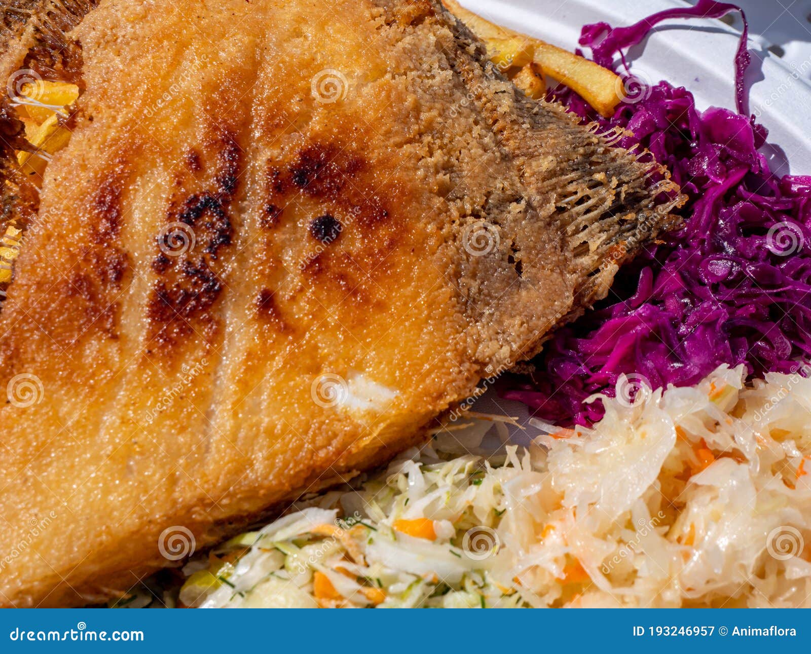 Fresh Plaice in the Restaurant on the Baltic Sea in Poland Stock Image ...