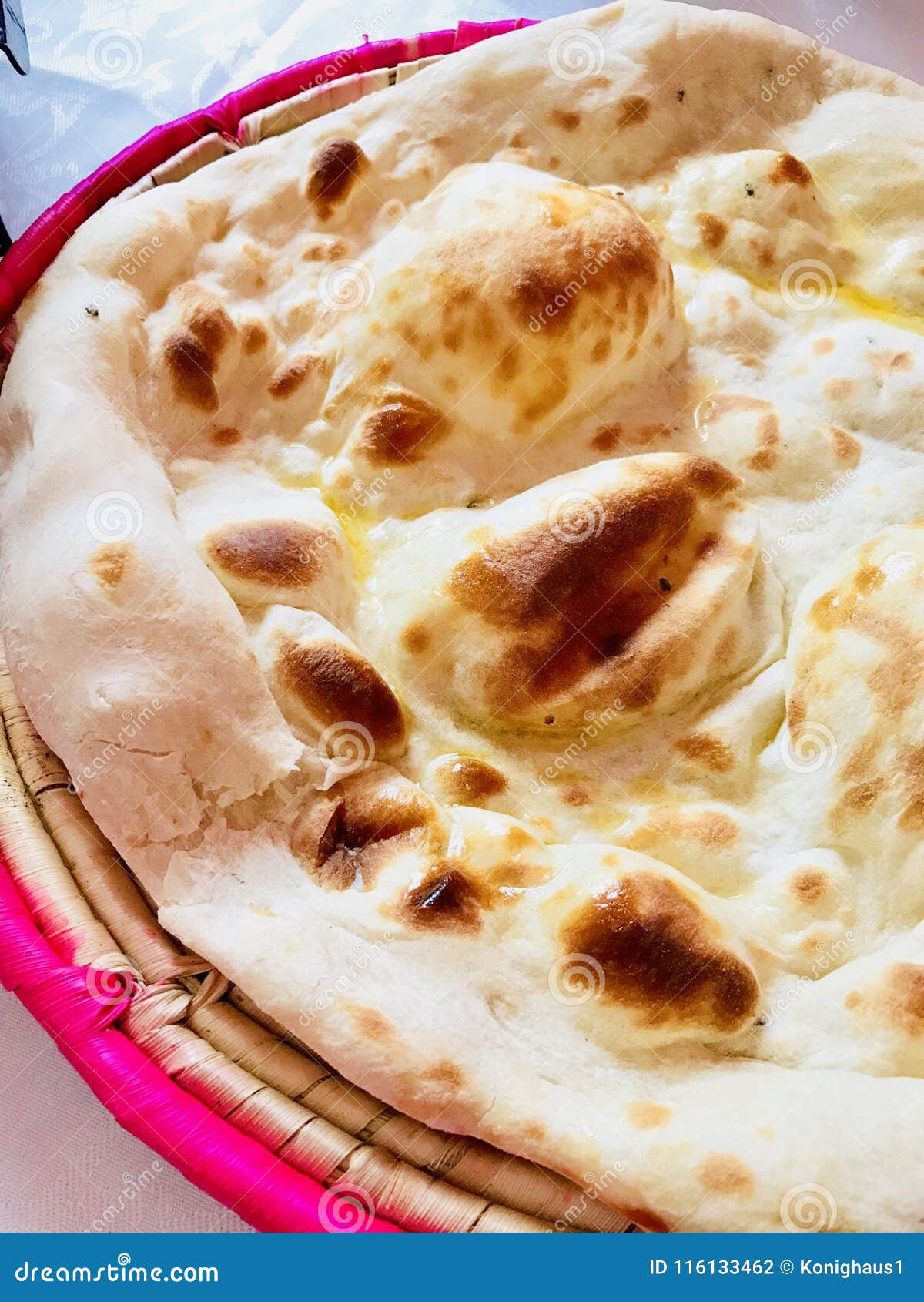 Fresh plain naan bread stock photo. Image of cuisine - 116133462