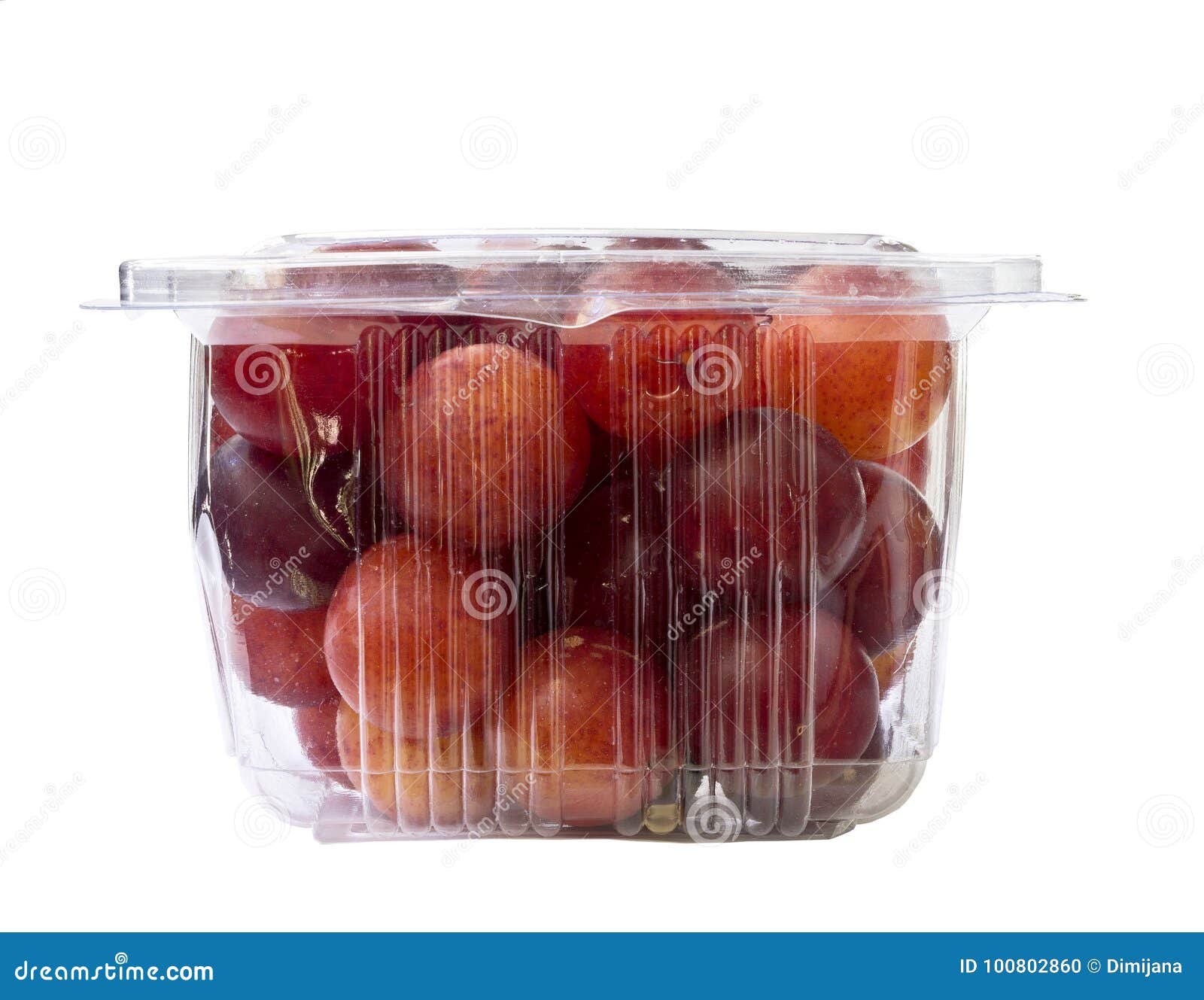 Plums Fruit in Plastic Pack Stock Photo - Image of ingredient, organic ...
