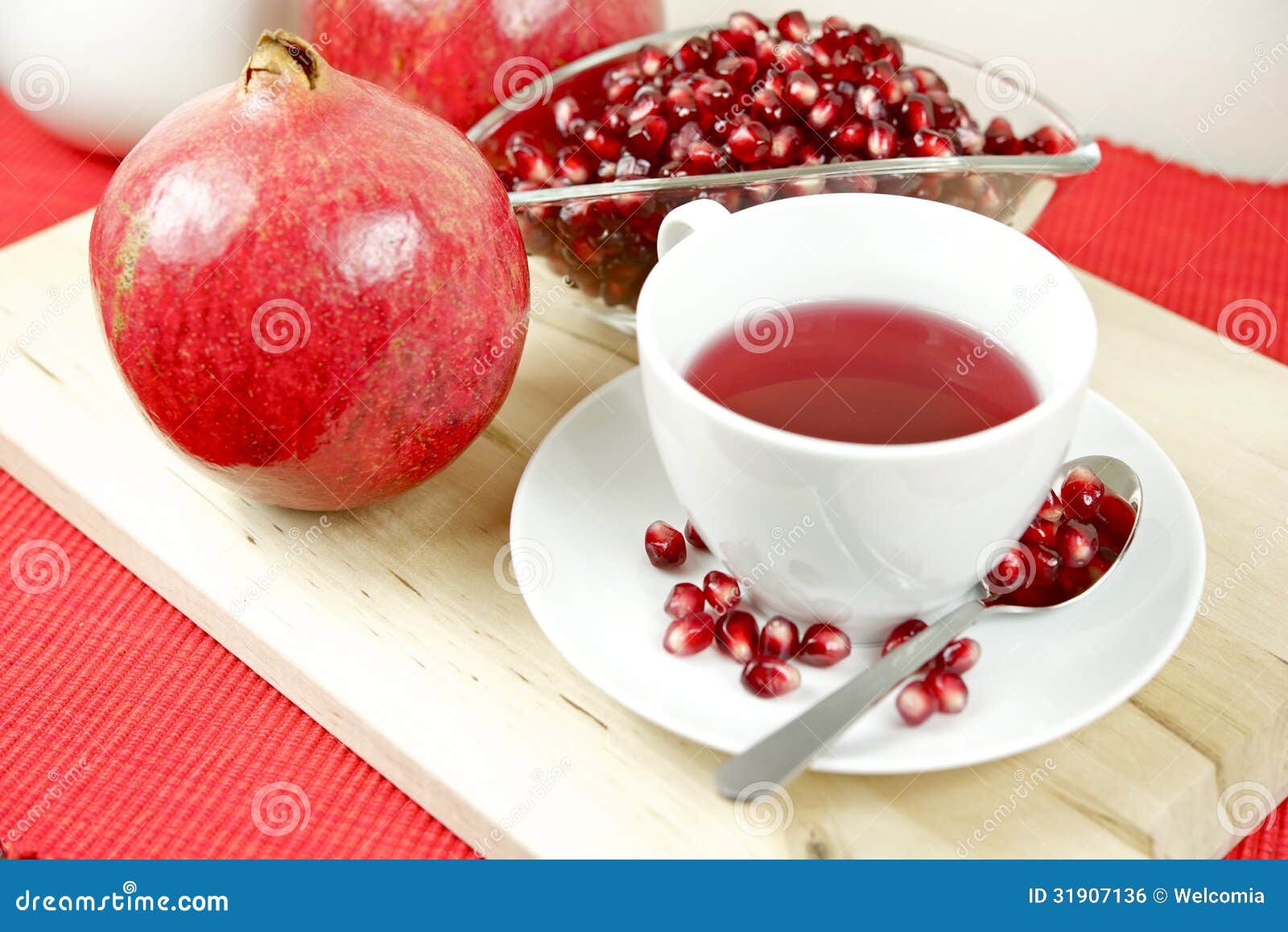 Fresh Pomegranate Tea stock photo. Image of snack, herbal - 31907136