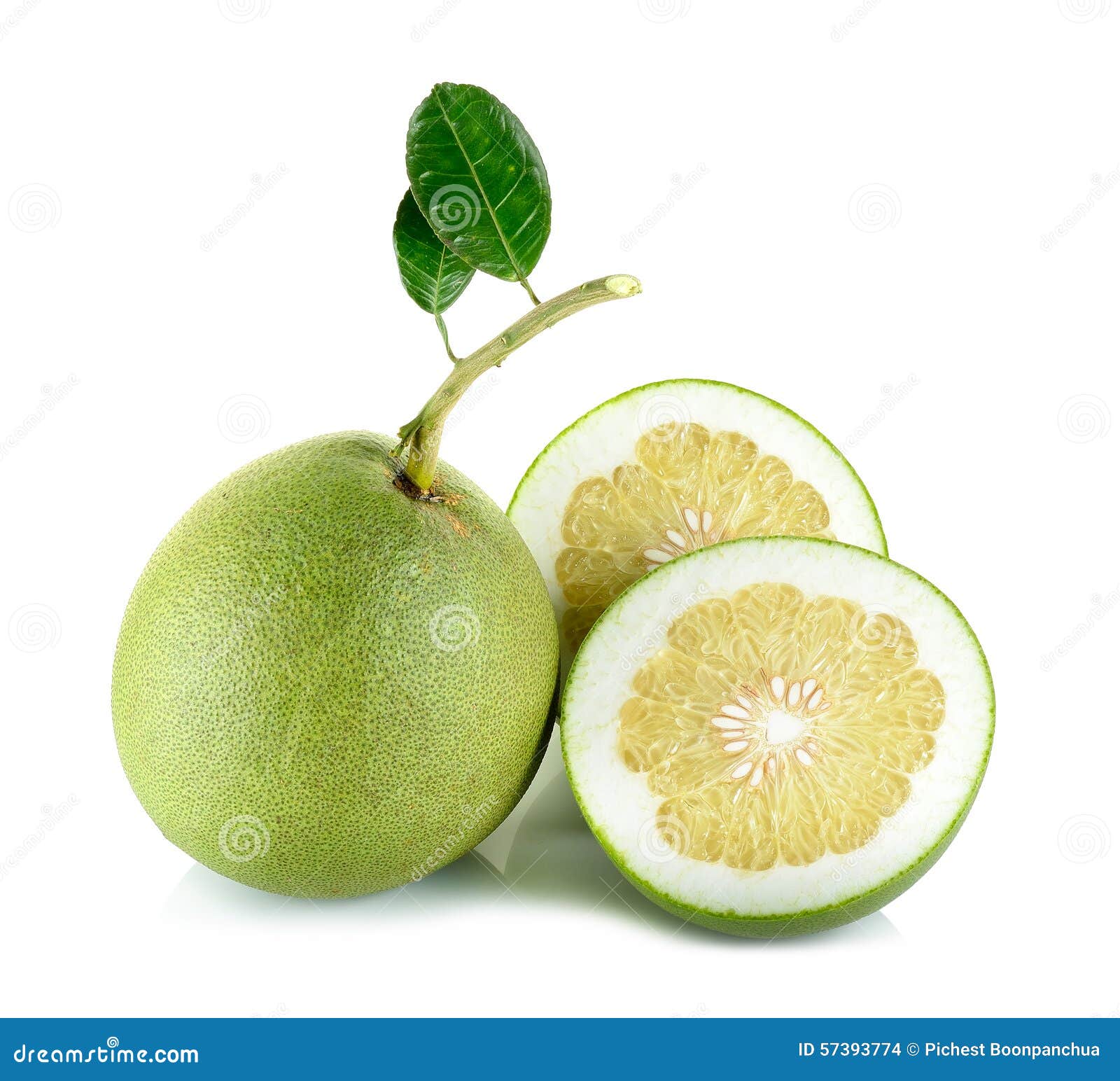 Fresh Pomelo Isolated on the White Background Stock Photo - Image of ...