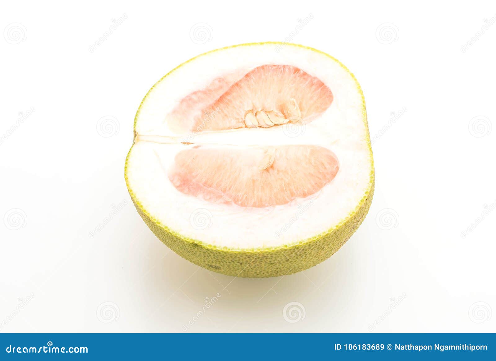 Fresh Pomelo on White Background Stock Image - Image of sweet, ruby ...
