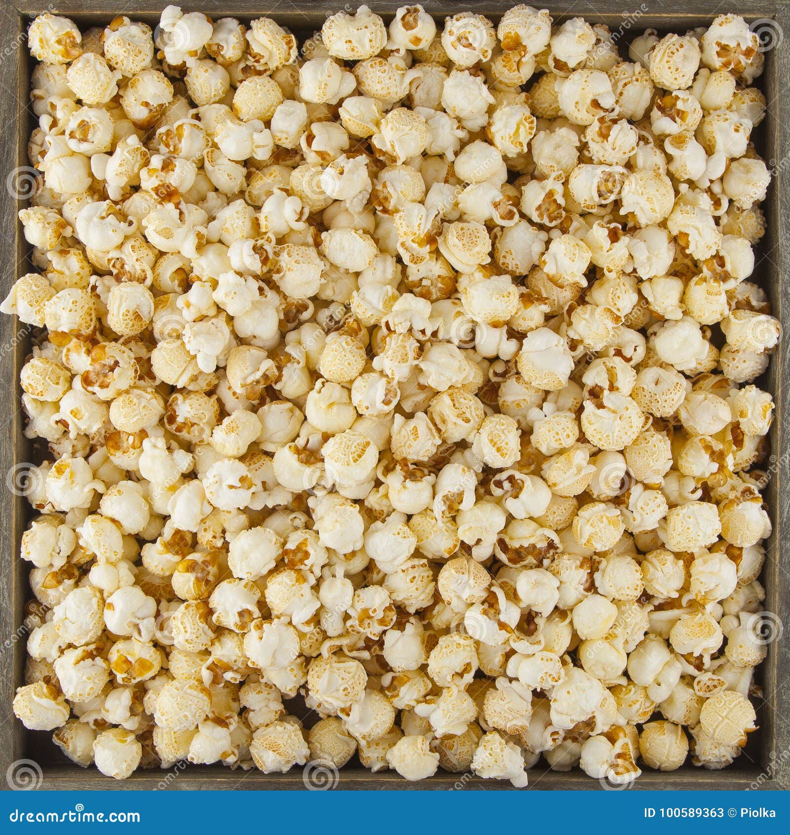Fresh Popcorn in Full Frame Stock Image - Image of snack, close: 100589363