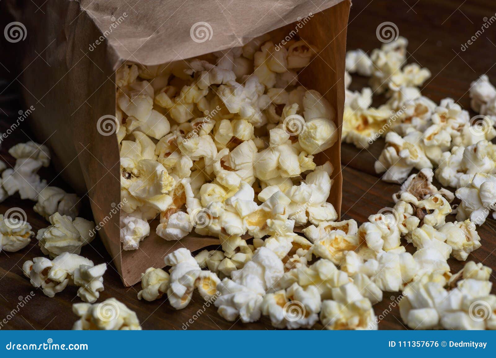 Fresh Popcorn and Paper Packet Stock Photo - Image of refreshment ...