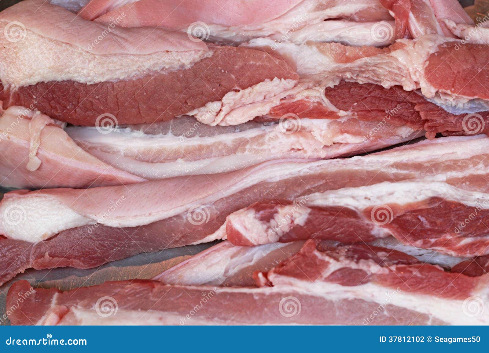 Fresh pork in the market stock photo. Image of ingredient - 37812102