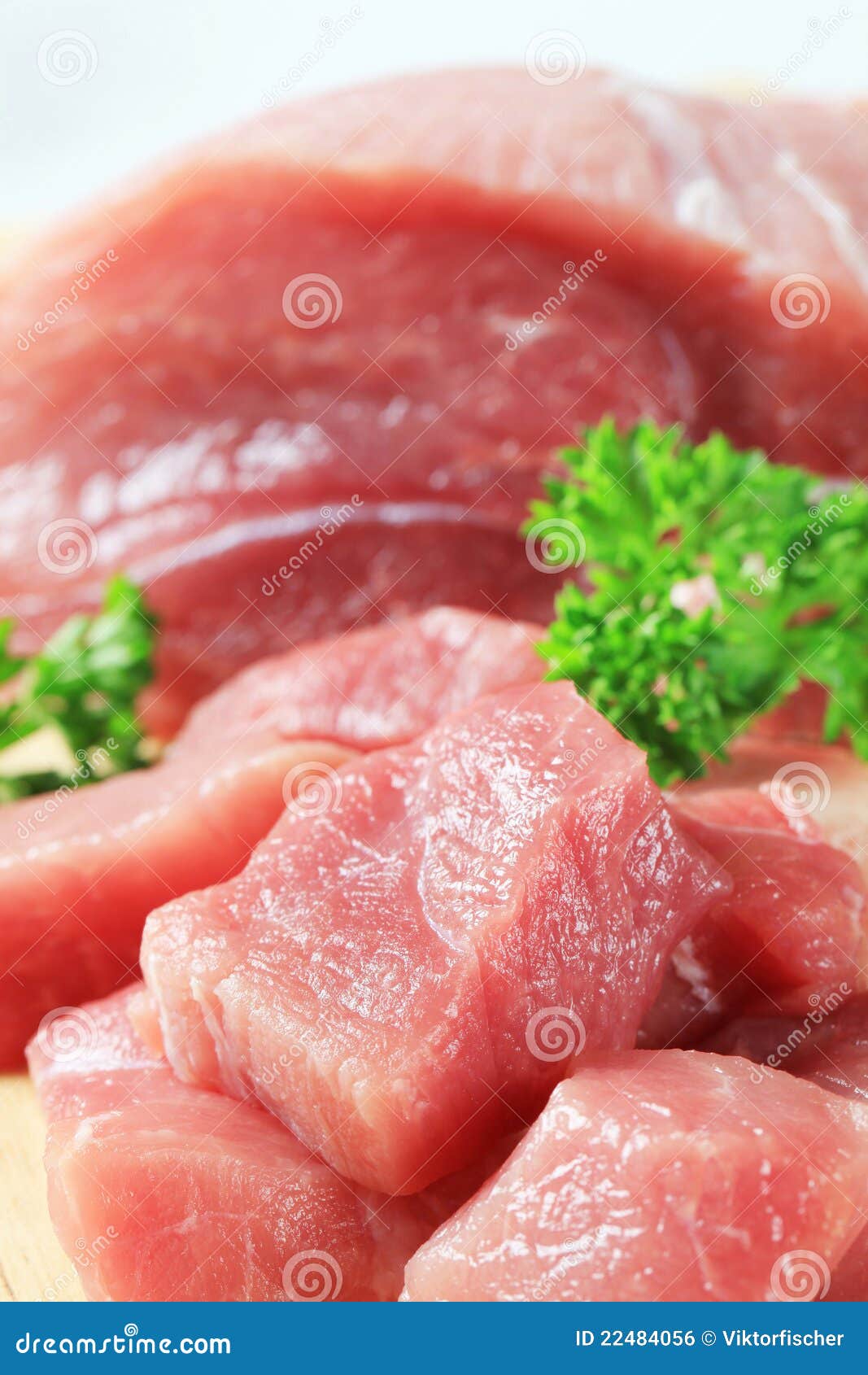 Fresh pork meat stock photo. Image of detail, green, food - 22484056