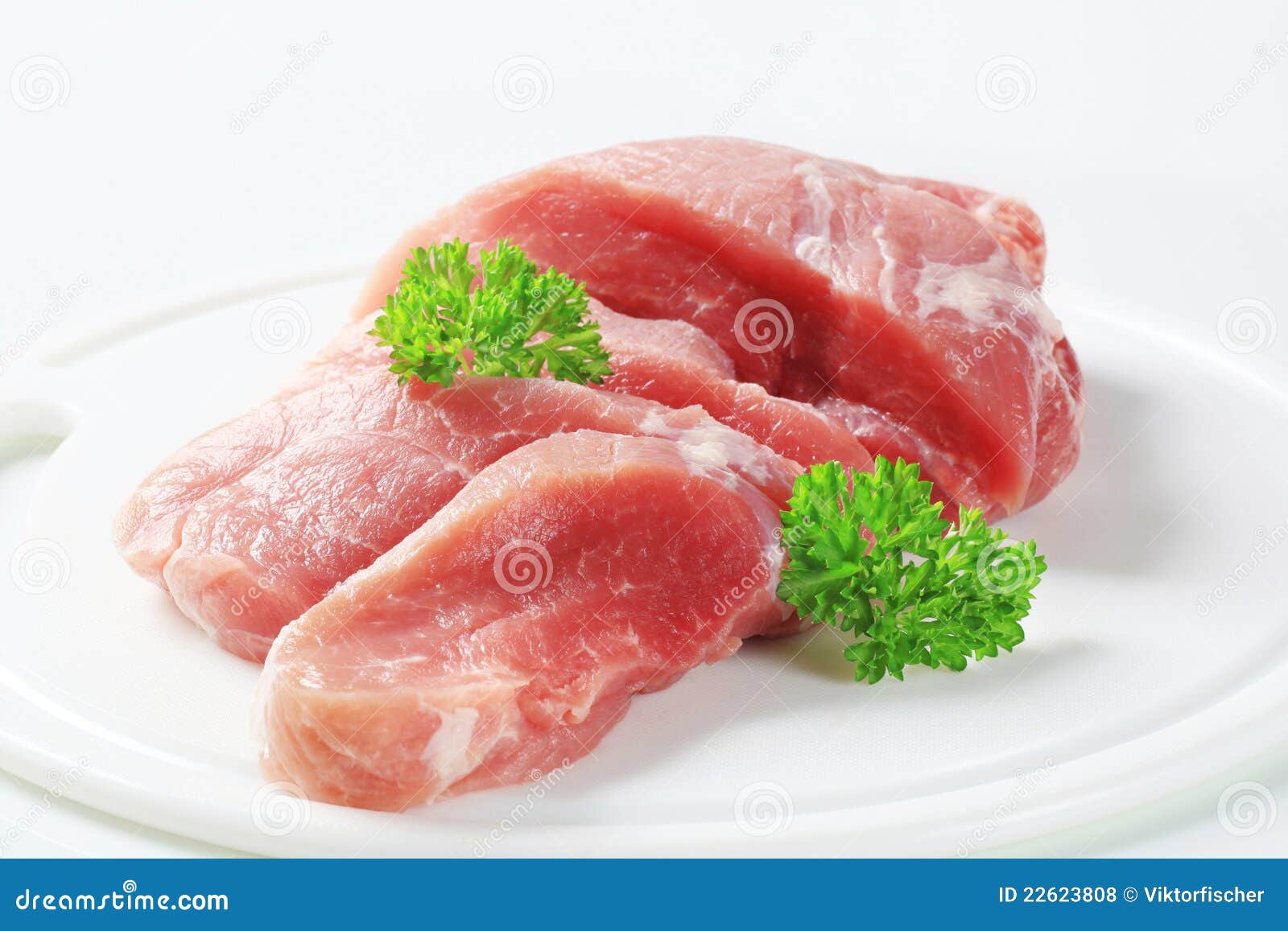 Fresh pork meat stock photo. Image of parsley, closeup - 22623808