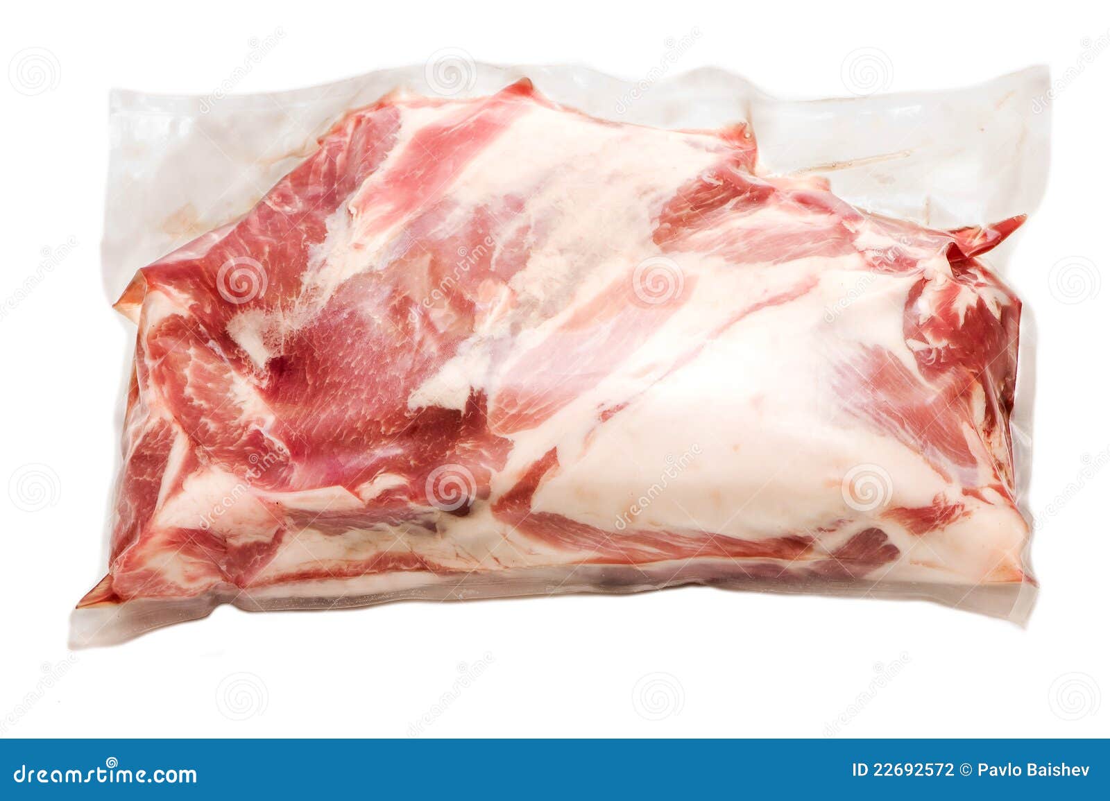 Fresh Pork Meat in Vacuum Packed Stock Photo - Image of background ...