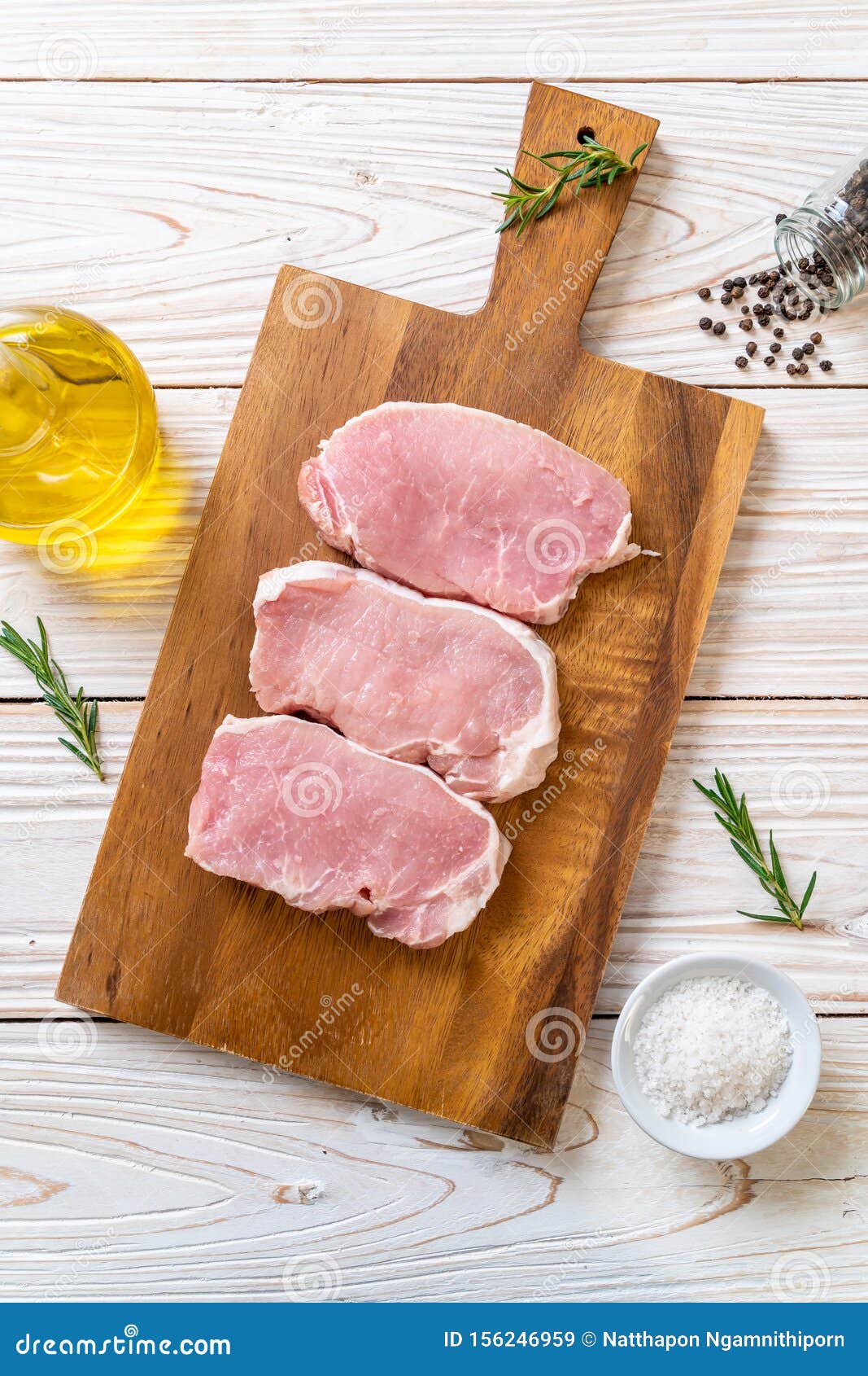Fresh pork raw stock image. Image of chops, fillet, portion - 156246959
