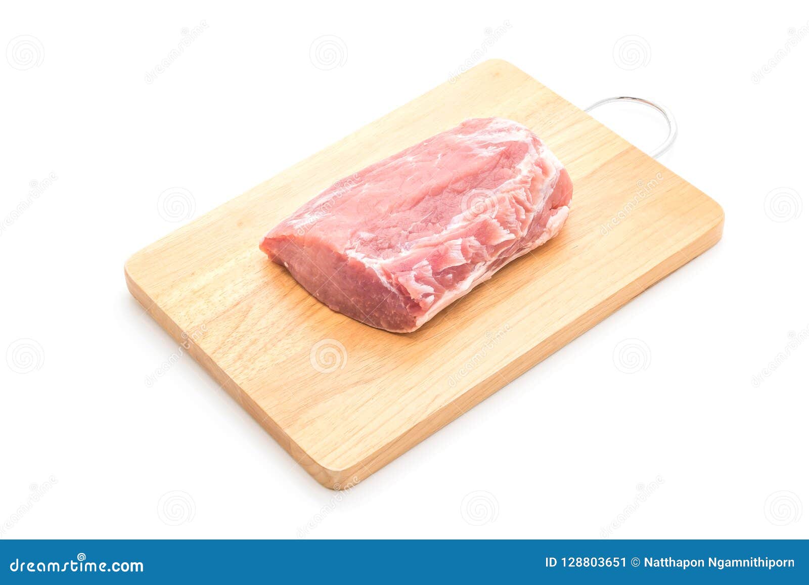 Fresh pork raw fillet stock image. Image of cutting - 128803651