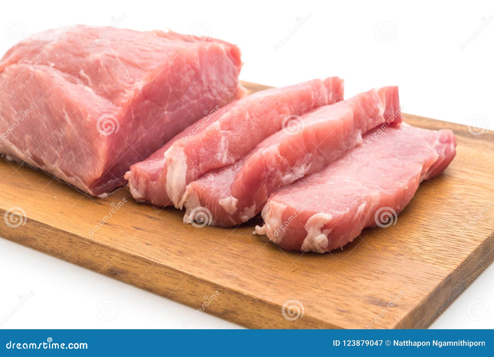 Fresh pork raw fillet stock image. Image of butchery - 123879047