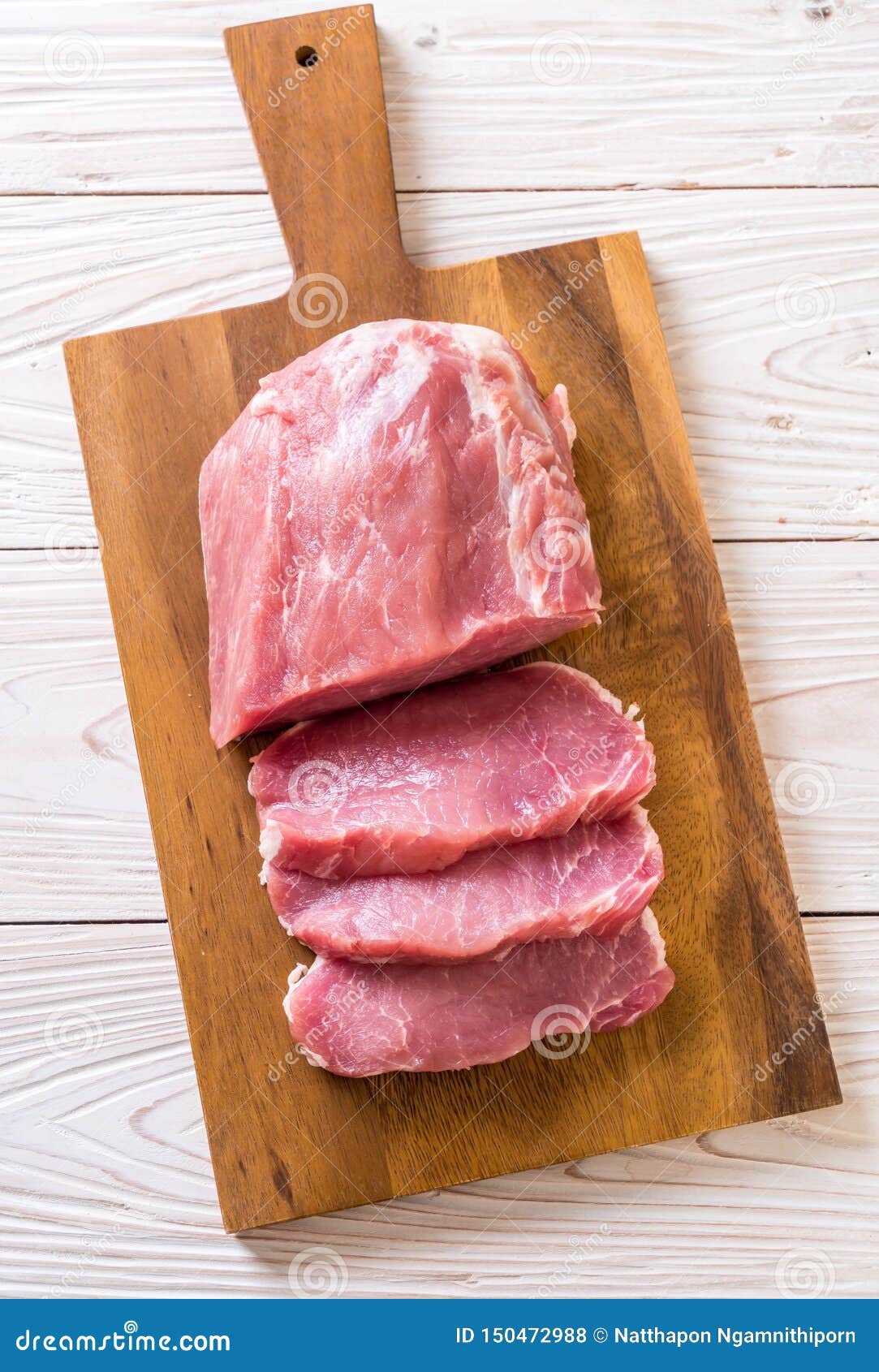 Fresh pork raw fillet stock photo. Image of dinner, meat - 150472988