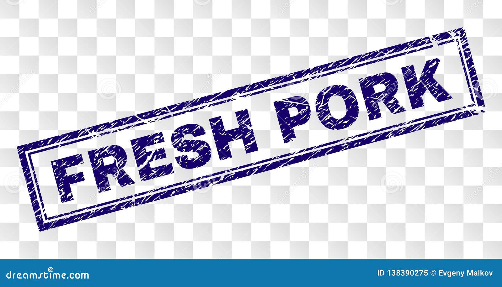 Scratched FRESH PORK Rectangle Stamp Stock Vector - Illustration of ...