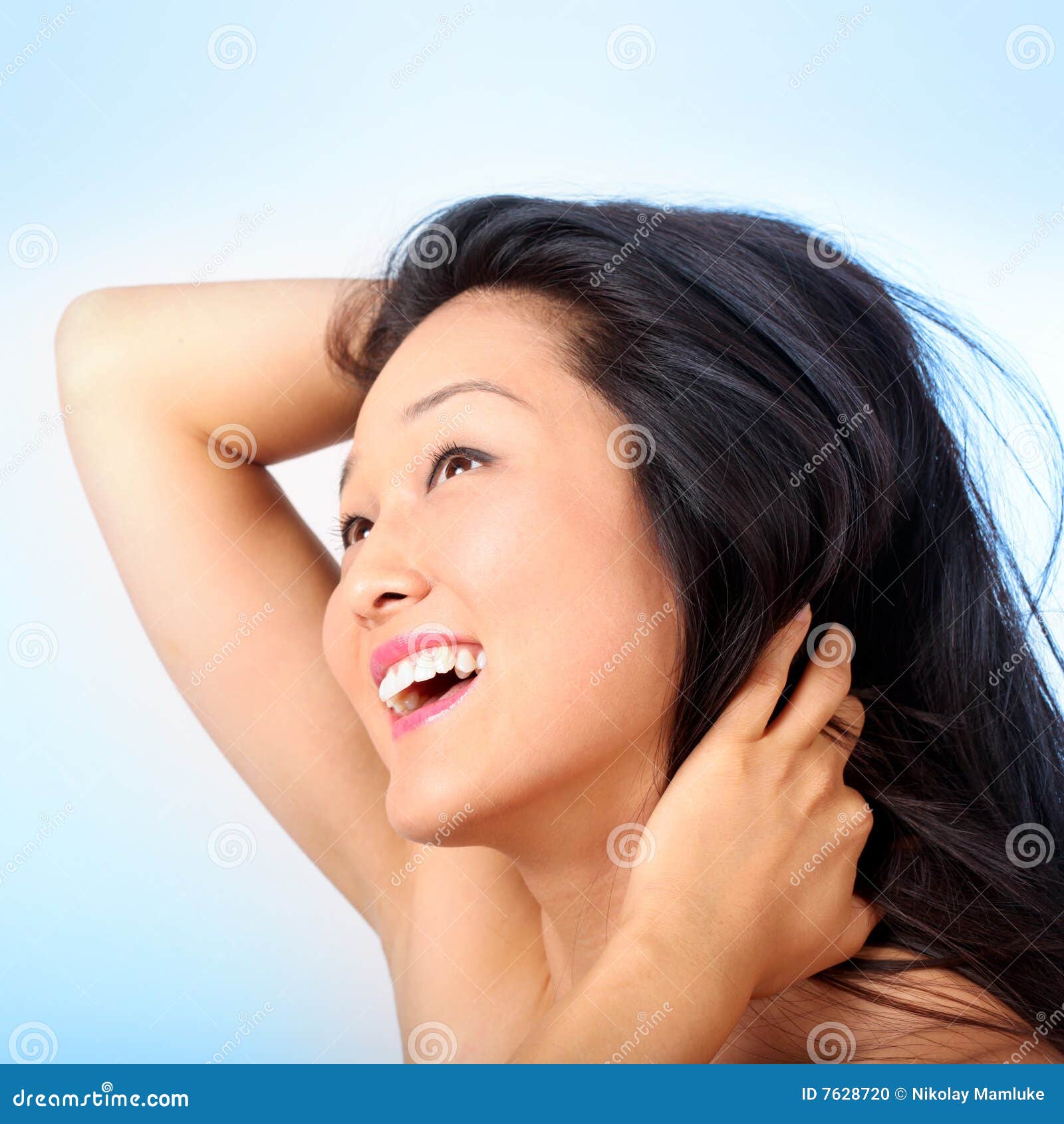 Fresh Portrait of a Young Woman Stock Photo - Image of glowing, clean ...
